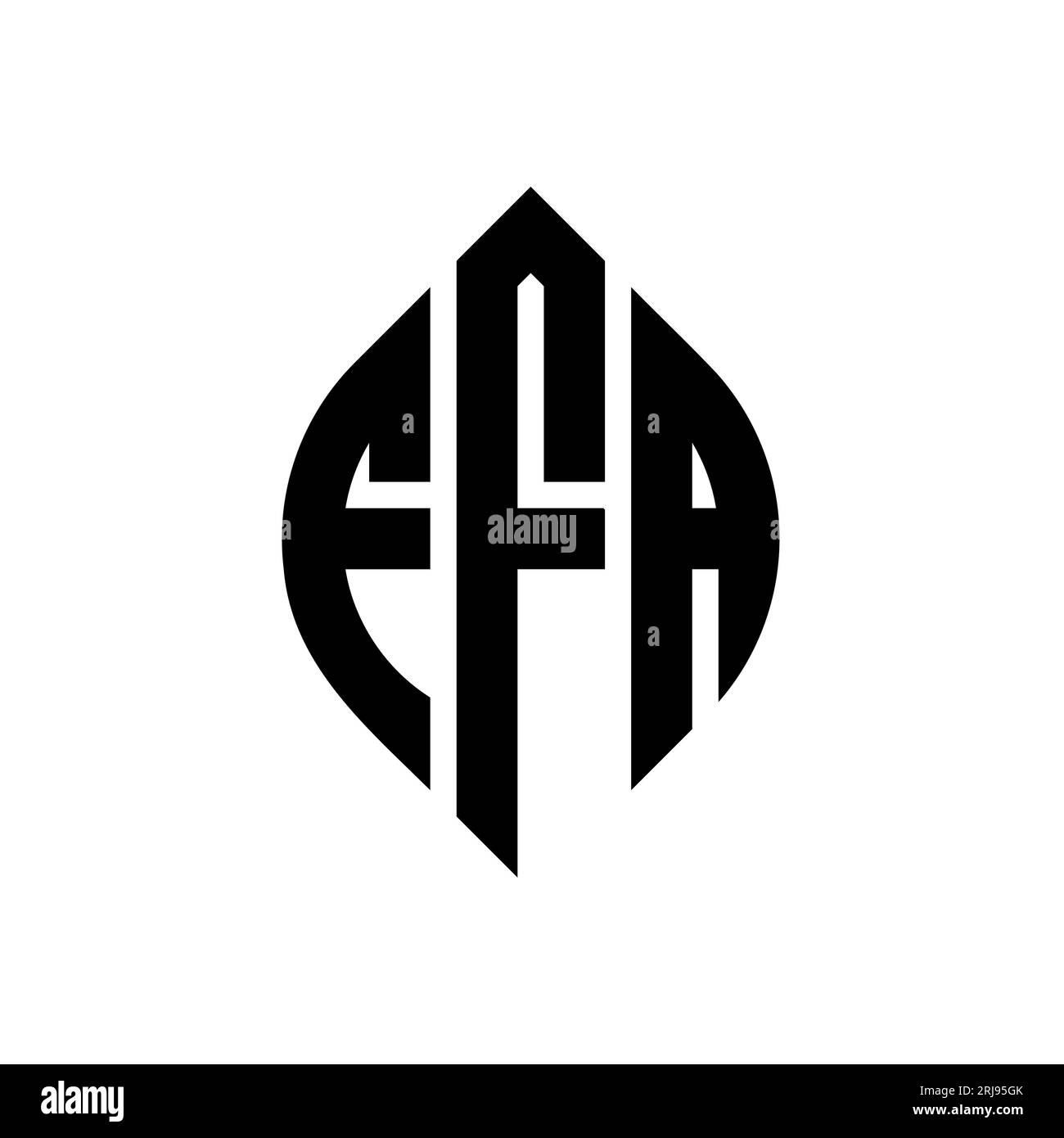 FFA circle letter logo design with circle and ellipse shape. FFA ...