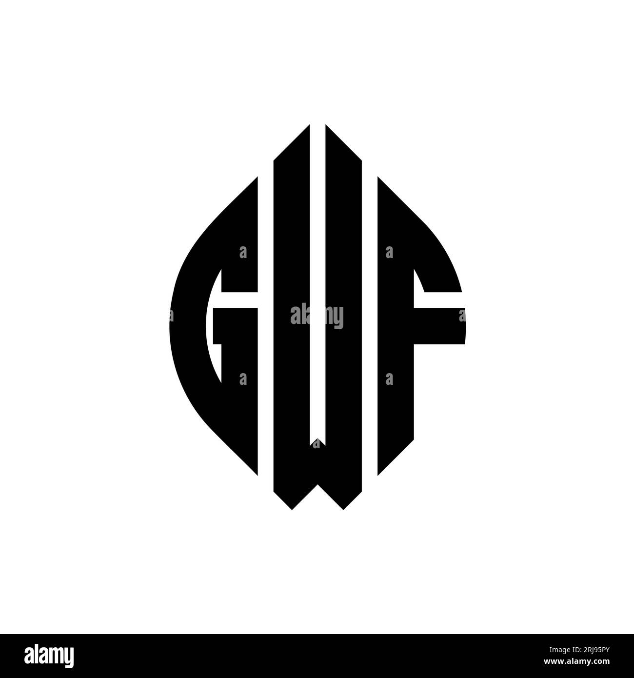 Gwf Circle Letter Logo Design With Circle And Ellipse Shape Gwf Ellipse Letters With
