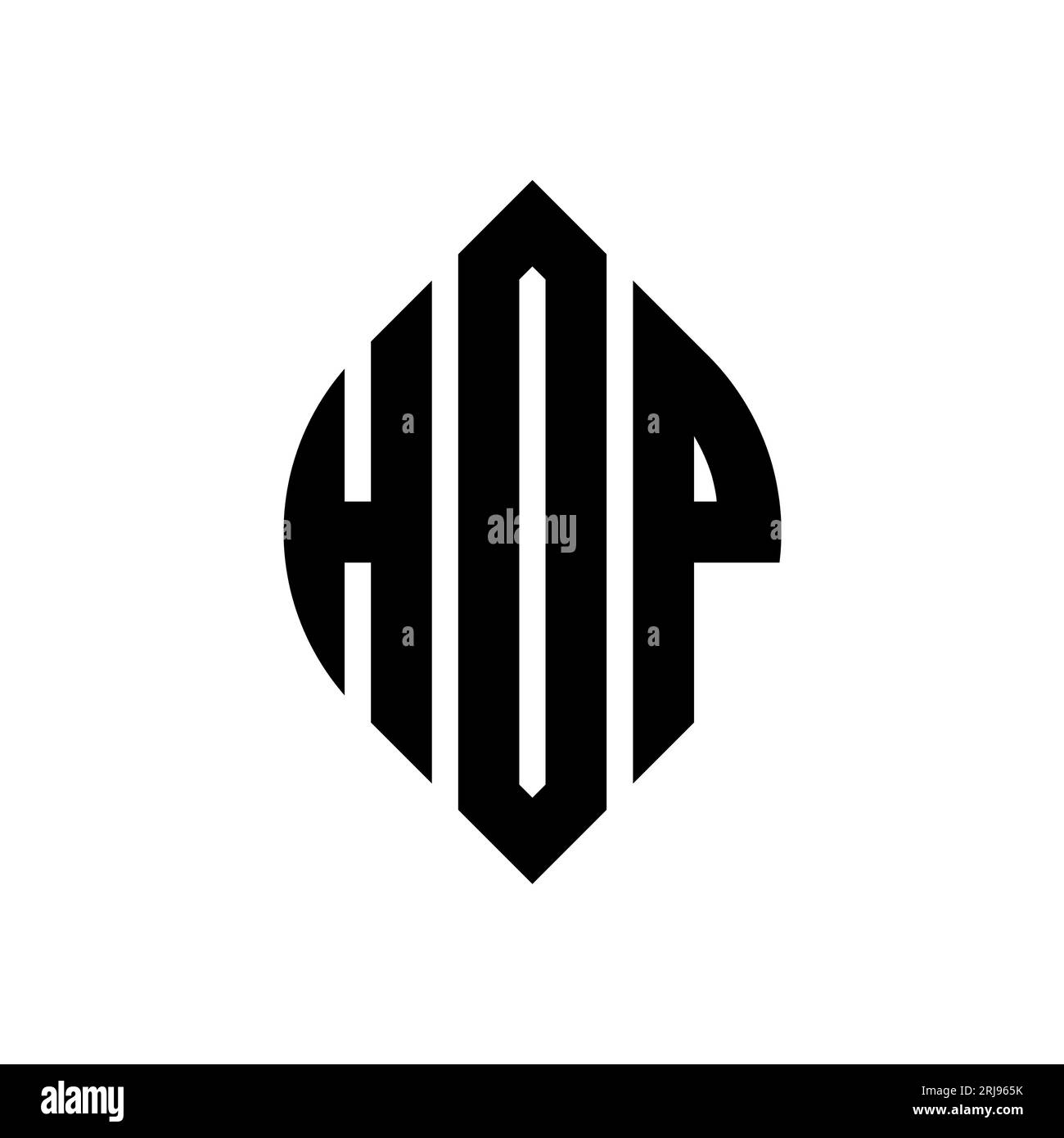 HDP circle letter logo design with circle and ellipse shape. HDP ...