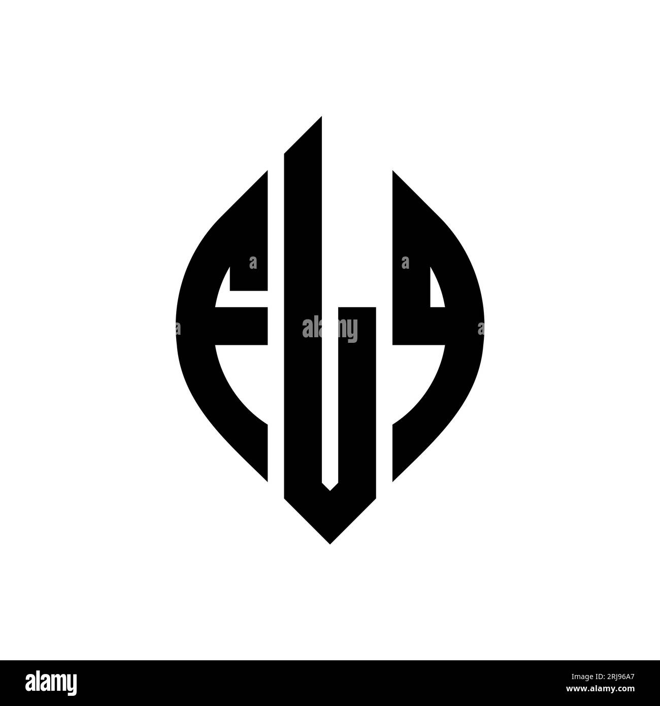 FLO circle letter logo design with circle and ellipse shape. FLO ...