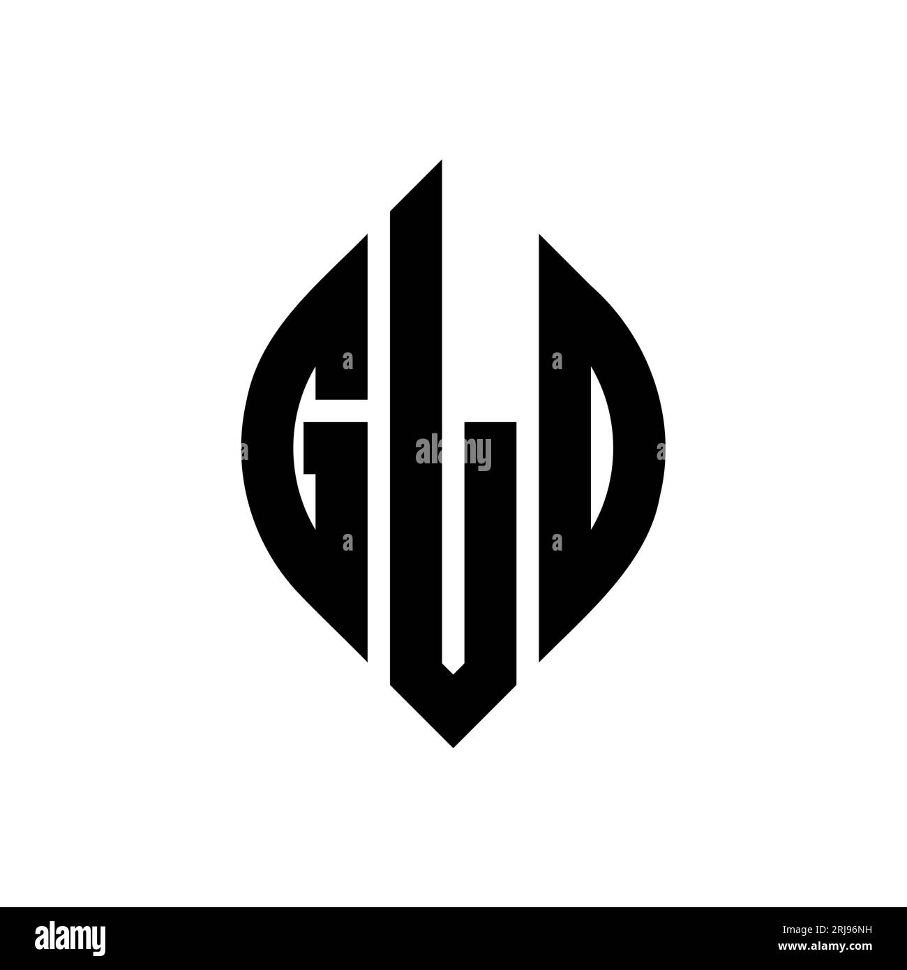 GLD circle letter logo design with circle and ellipse shape. GLD ...