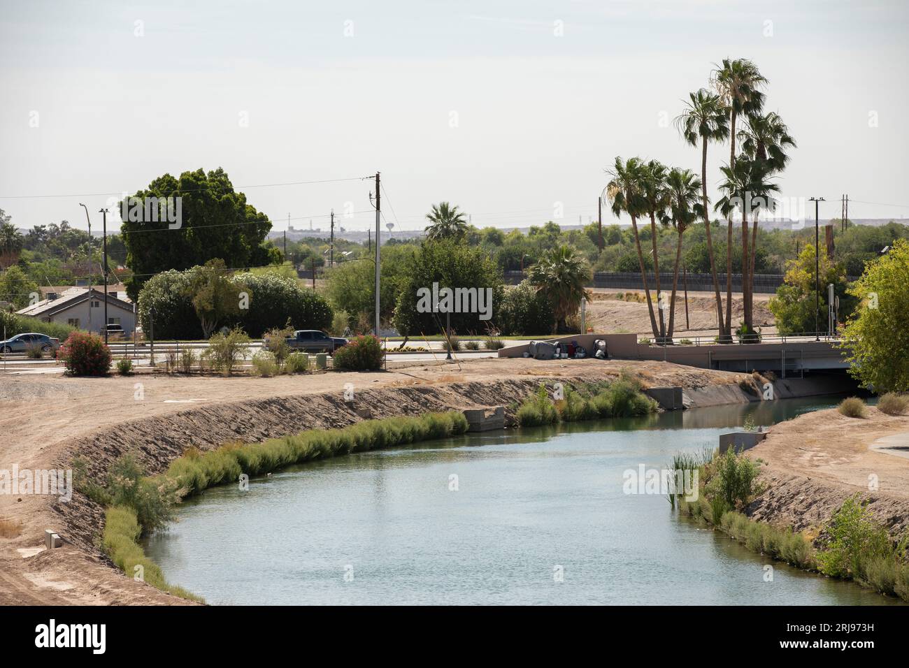 Yuma, Arizona, USA - May 27, 2022: Afternoon sun shines on the historic ...
