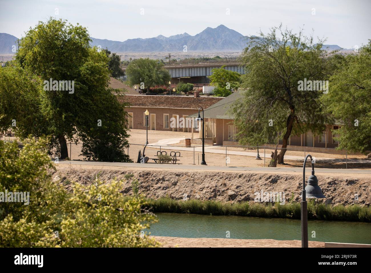 Yuma, Arizona, USA - May 27, 2022: Afternoon sun shines on the historic ...