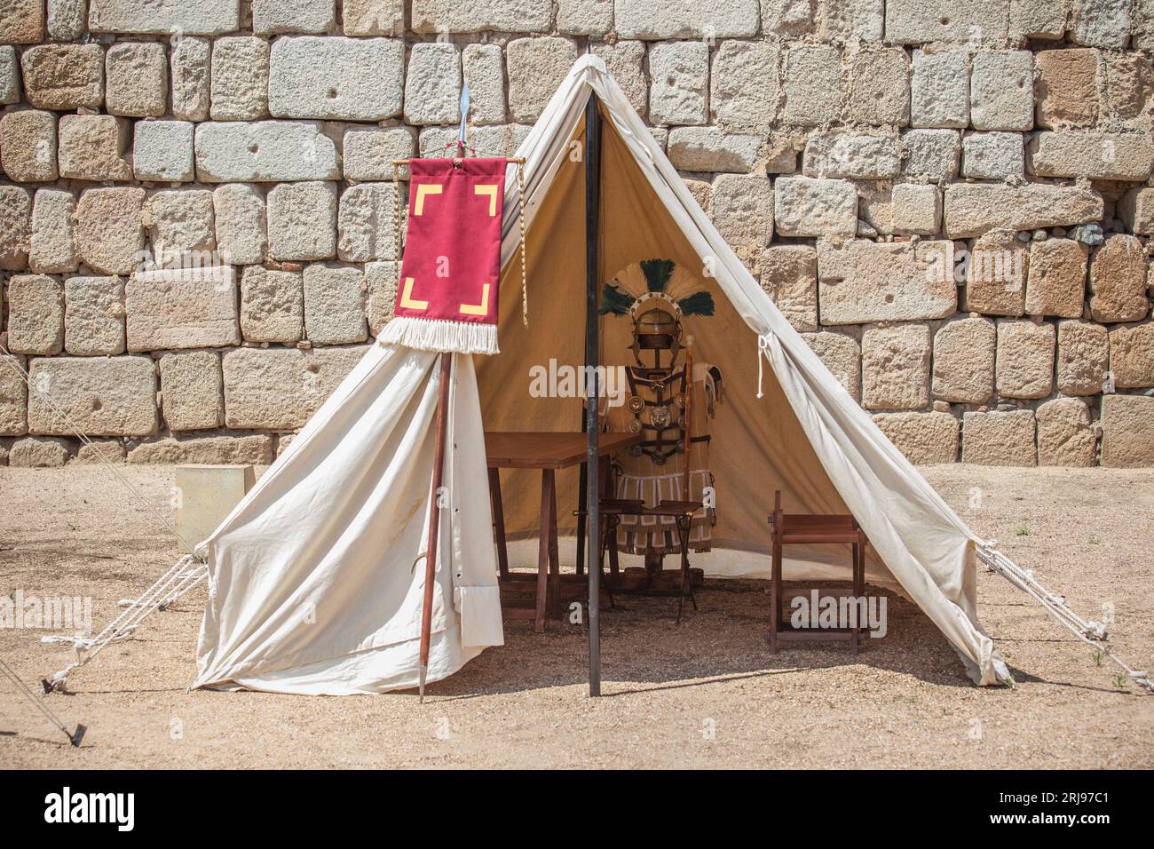 Roman legionary officer tent. Replica of tents used in the campaigns of ...