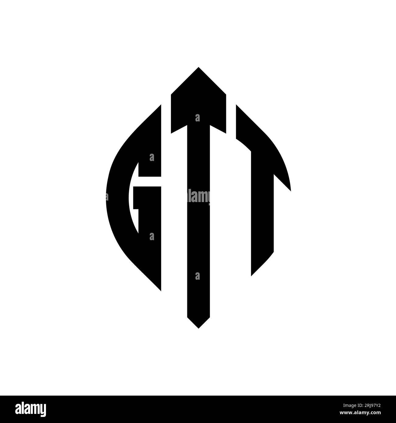 GTT circle letter logo design with circle and ellipse shape. GTT ...