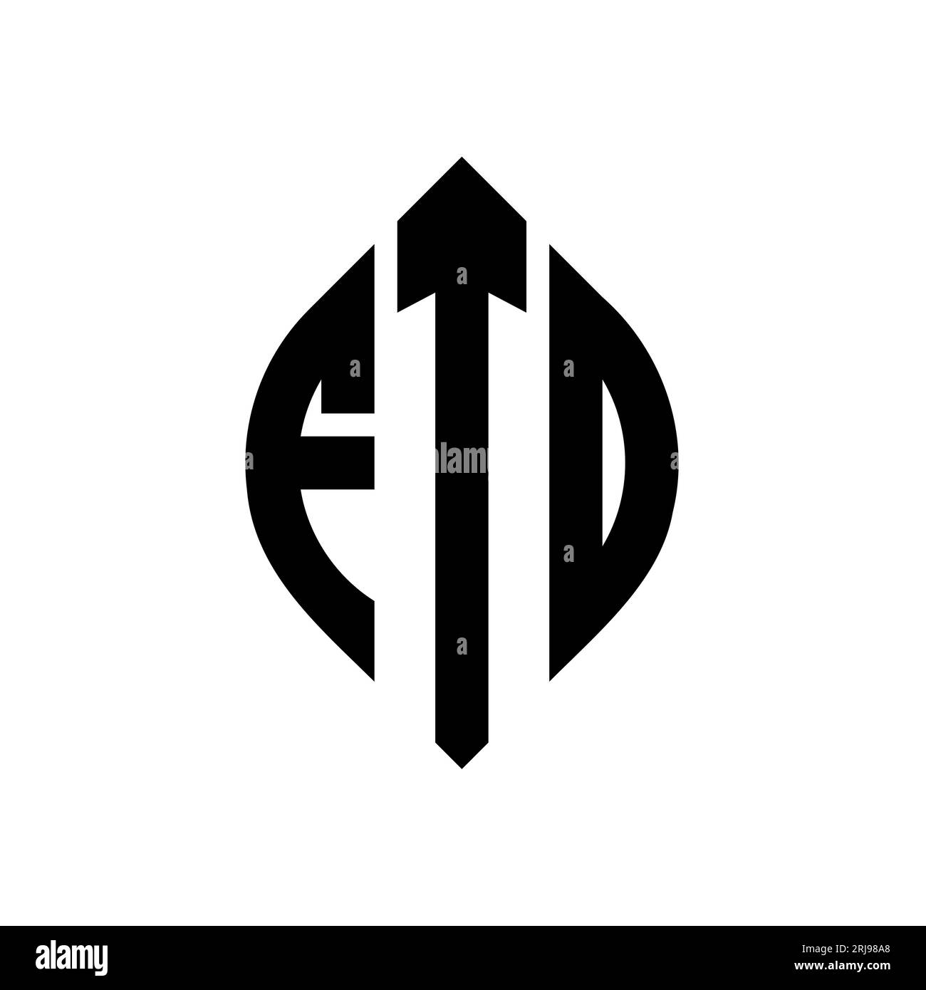 FTD circle letter logo design with circle and ellipse shape. FTD ...