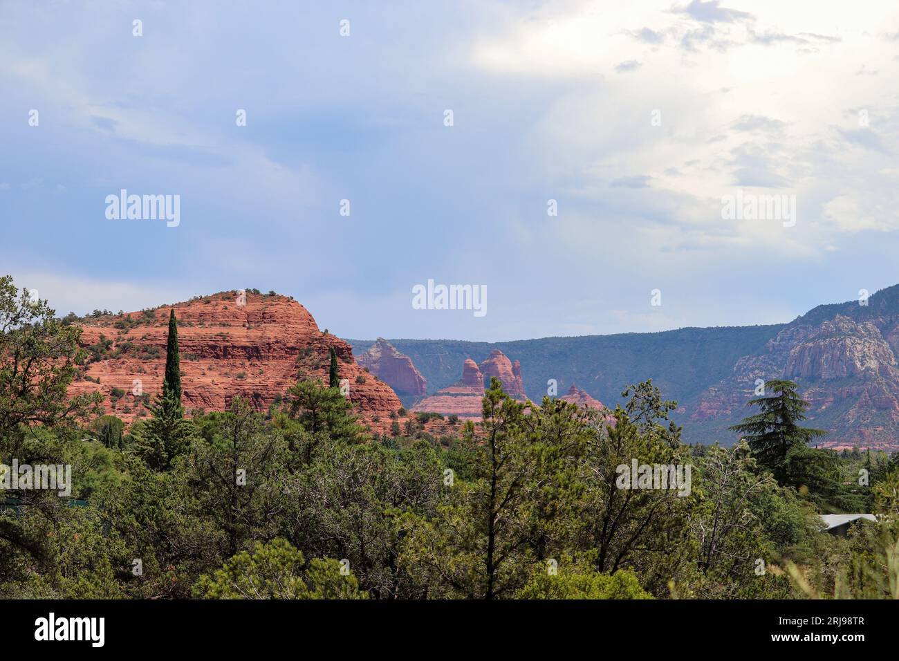 View of the sky and mountains from the Amitabha peace park in Sedona ...