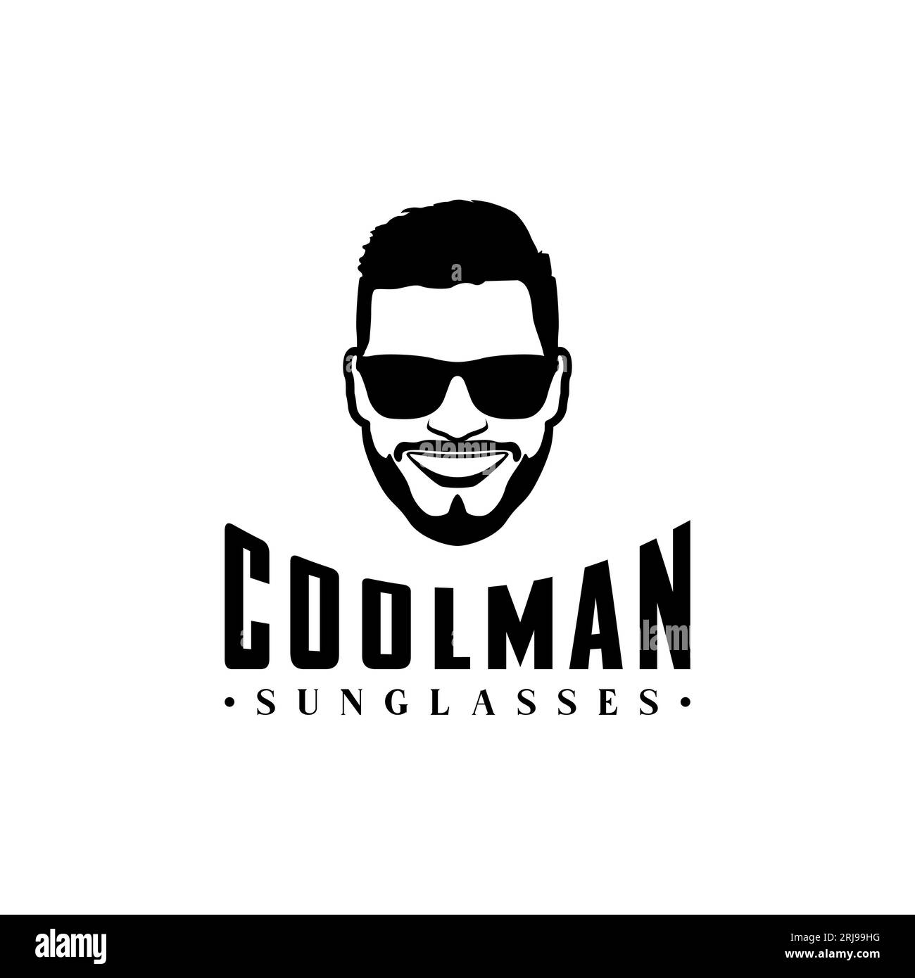 Gentleman Logo Vector Illustration, Geek Glasses, Barbershop Logo ...