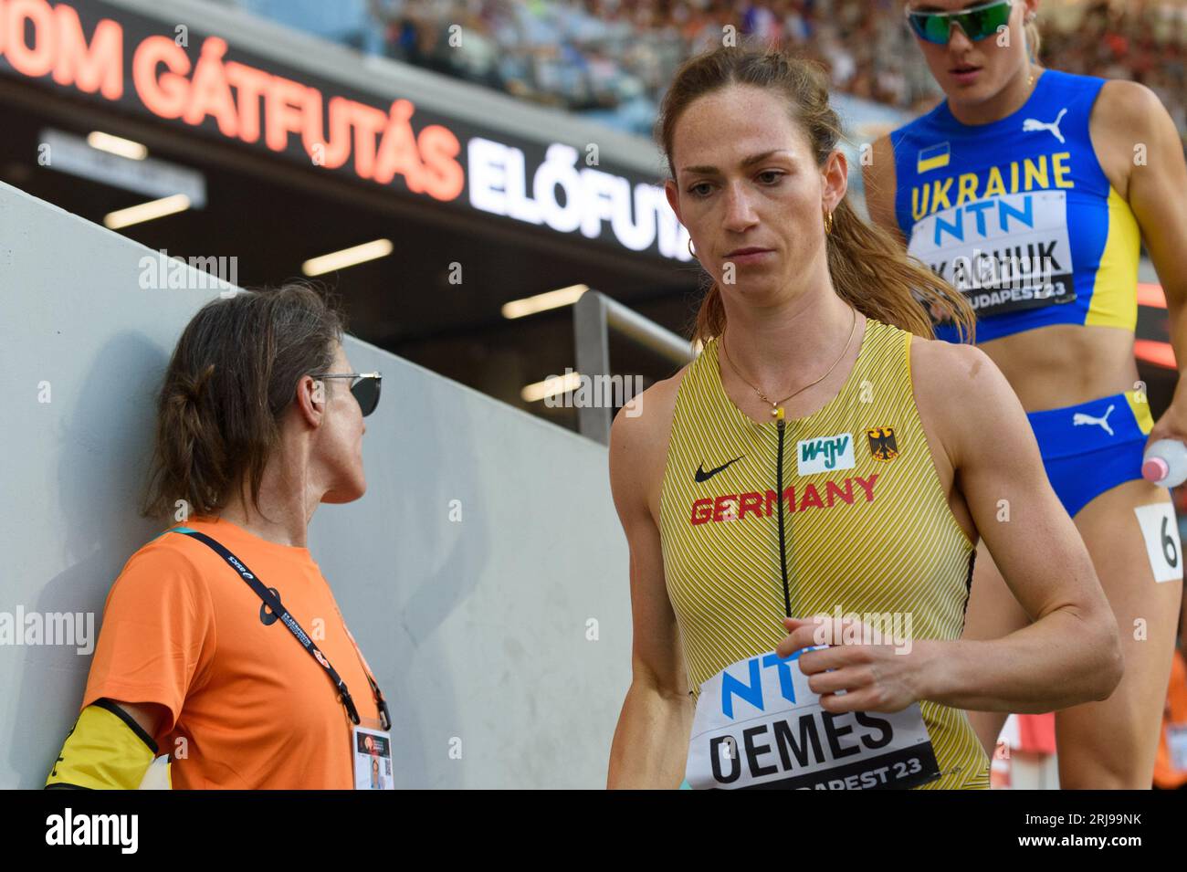 August 21, 2023: Eileen Demes (Germany) on her way to the 400 metres ...