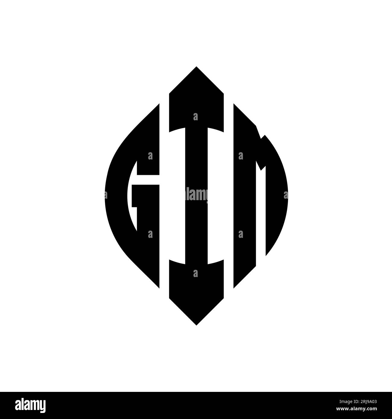 GIM circle letter logo design with circle and ellipse shape. GIM ...