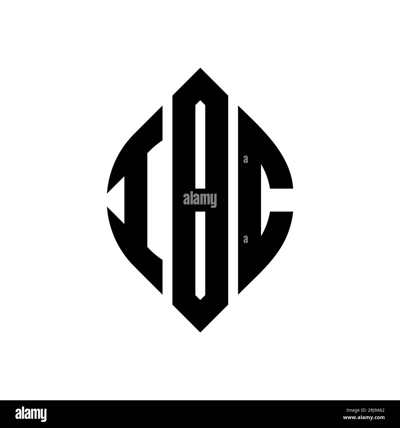 IBC circle letter logo design with circle and ellipse shape. IBC ...