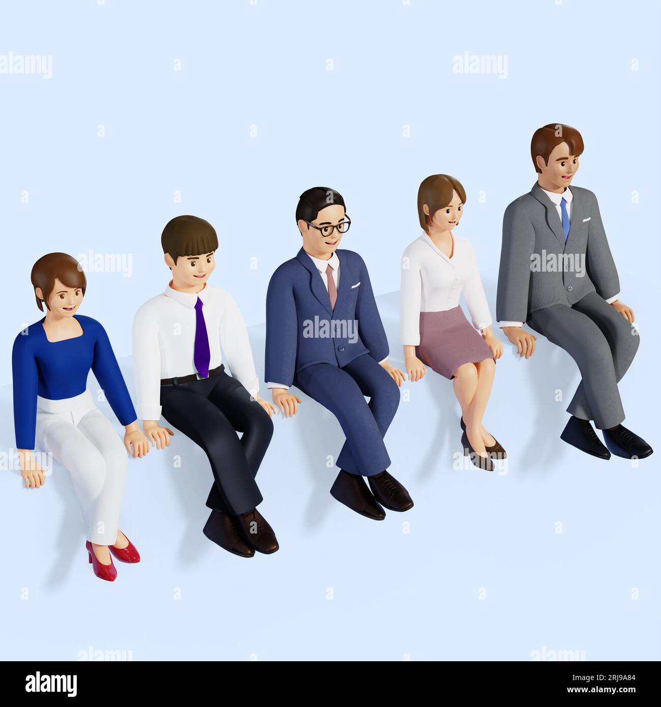 cooperative business 3D characters Stock Photo - Alamy
