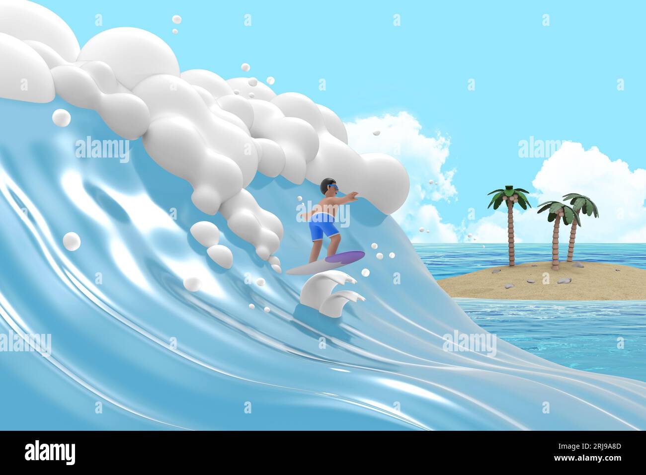 Asian female surfing ocean hi-res stock photography and images - Alamy