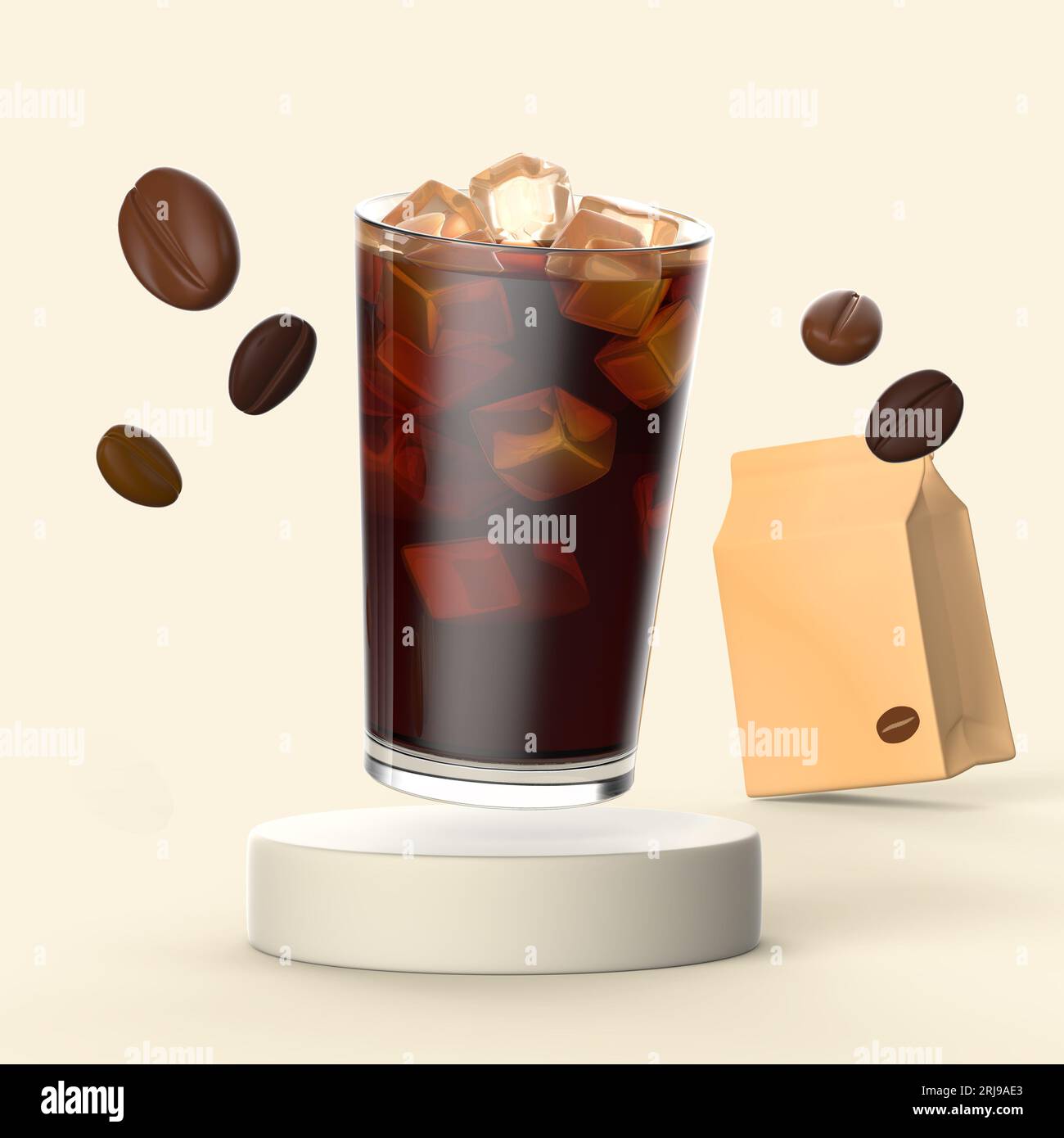 Iced coffee caffe latte hi-res stock photography and images - Alamy