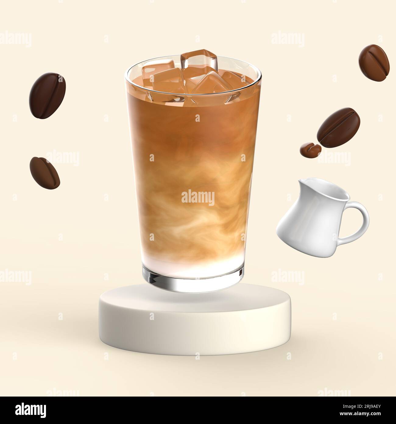 Latte 3d hi-res stock photography and images - Alamy