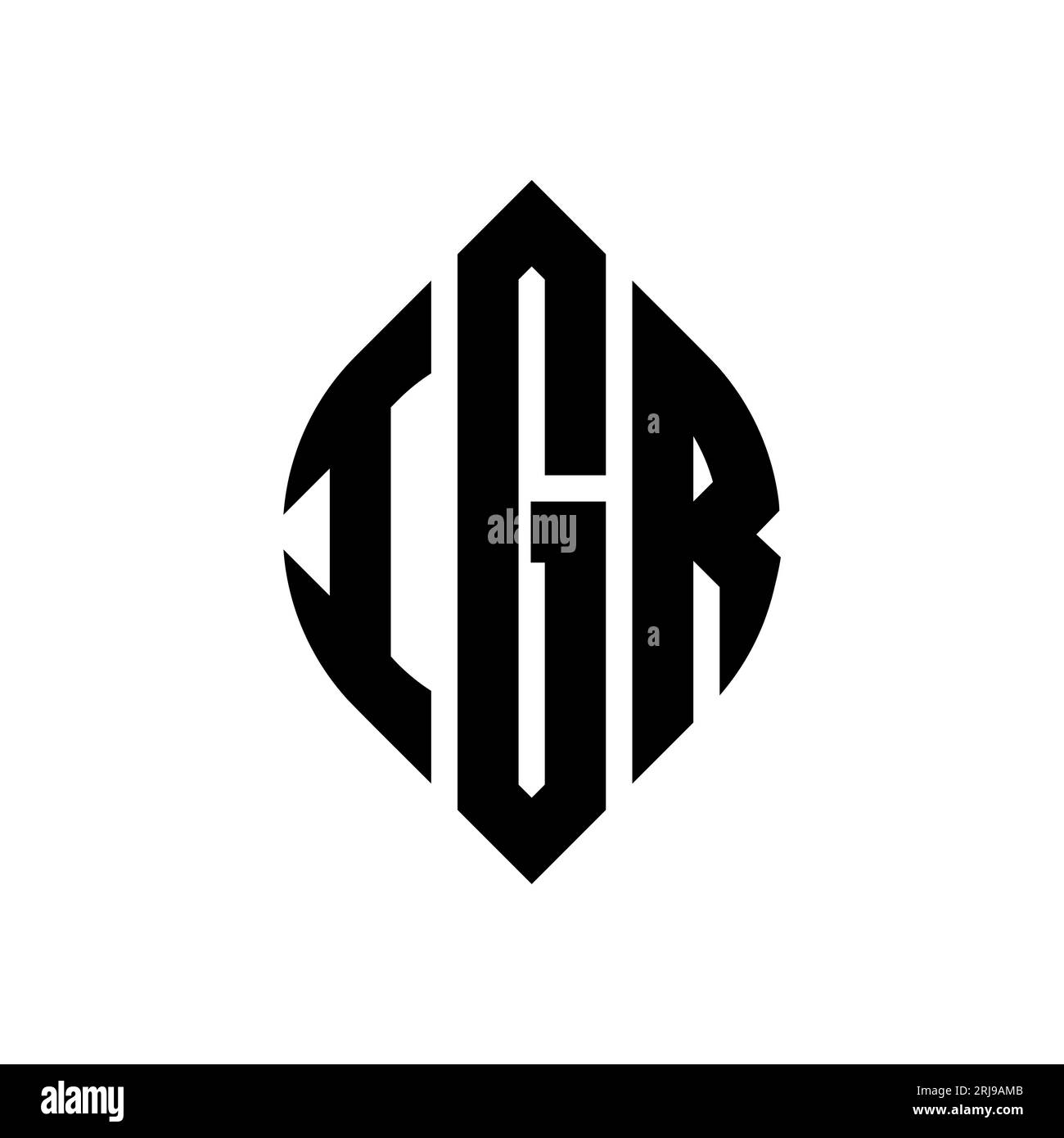 IGR circle letter logo design with circle and ellipse shape. IGR ...