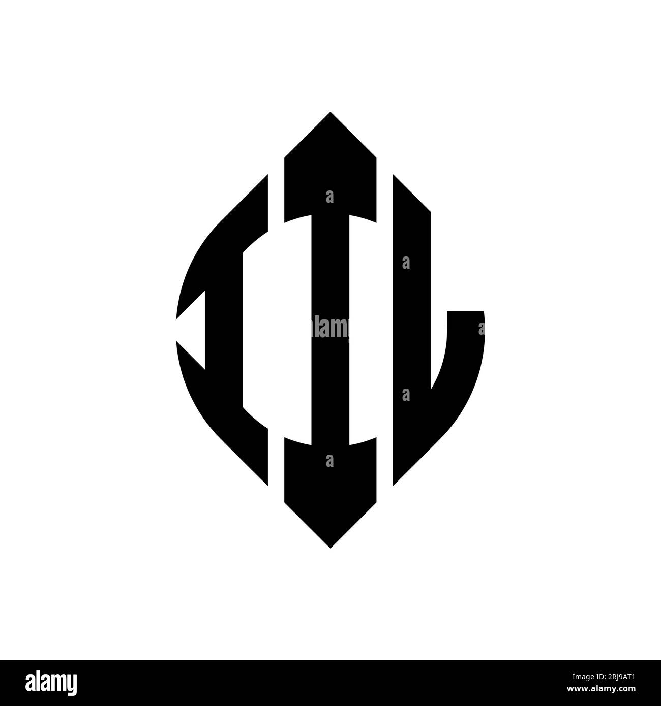 IIL circle letter logo design with circle and ellipse shape. IIL ...