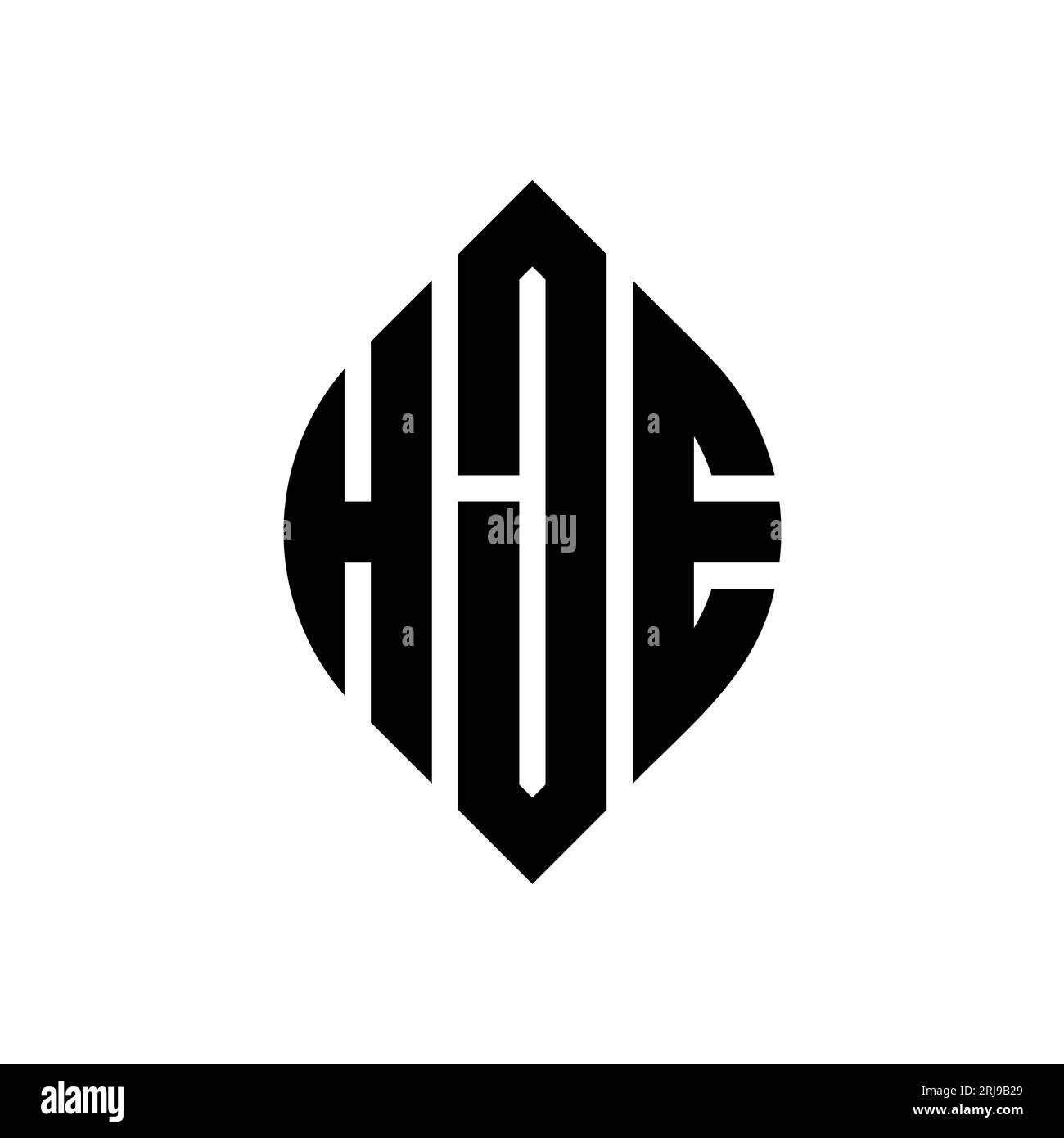 HJE circle letter logo design with circle and ellipse shape. HJE ...