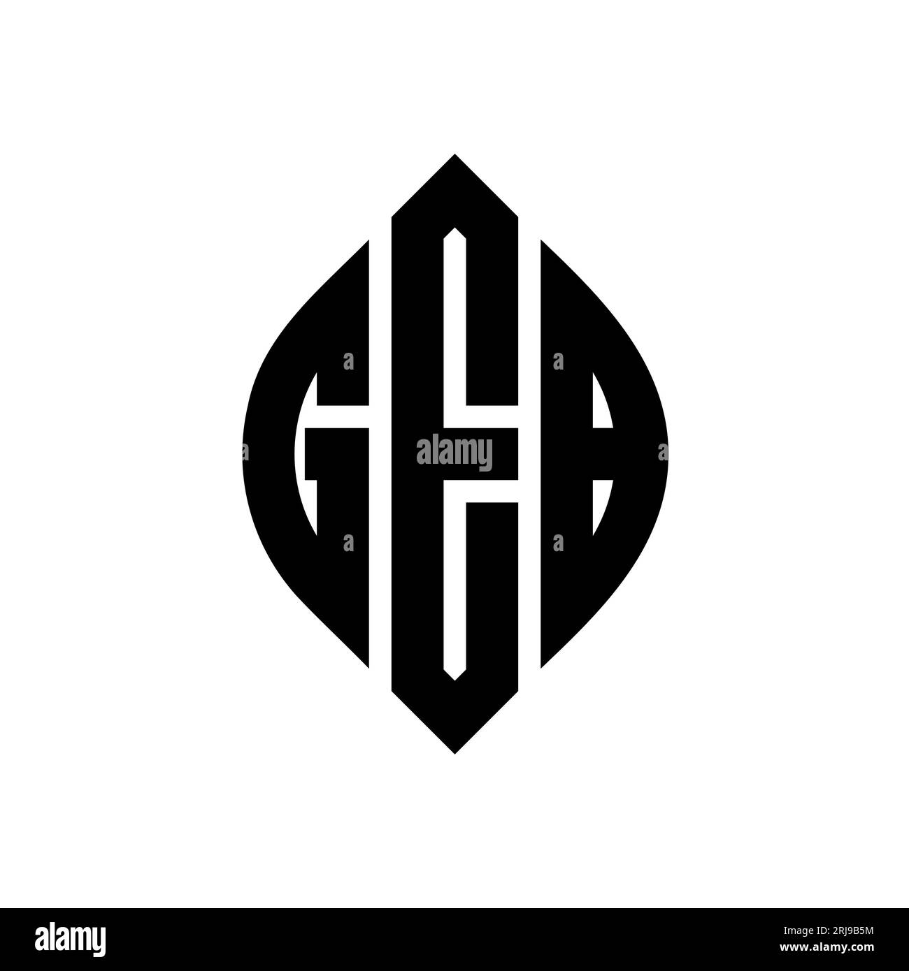 GEB circle letter logo design with circle and ellipse shape. GEB ...