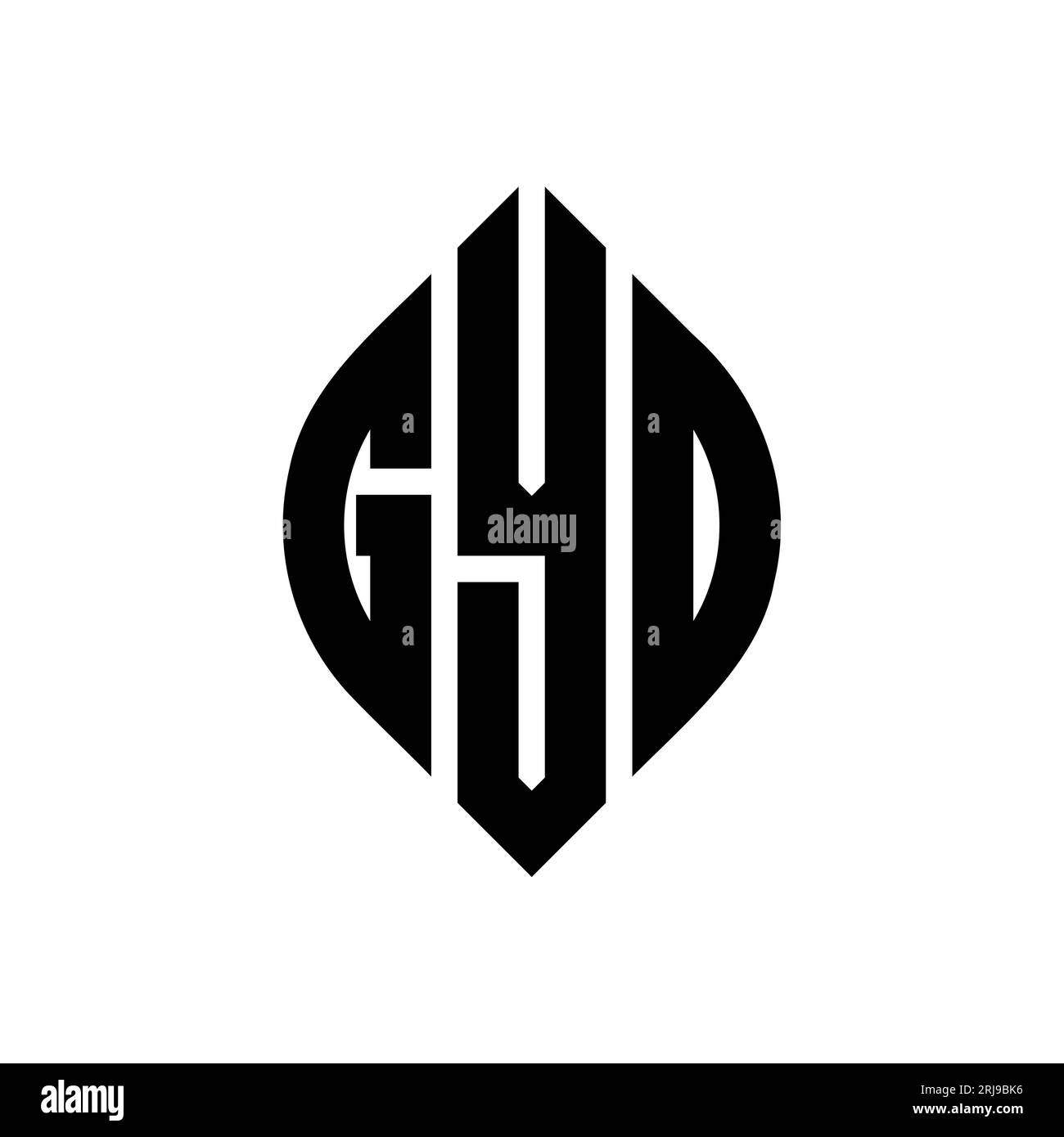 GYO circle letter logo design with circle and ellipse shape. GYO ...