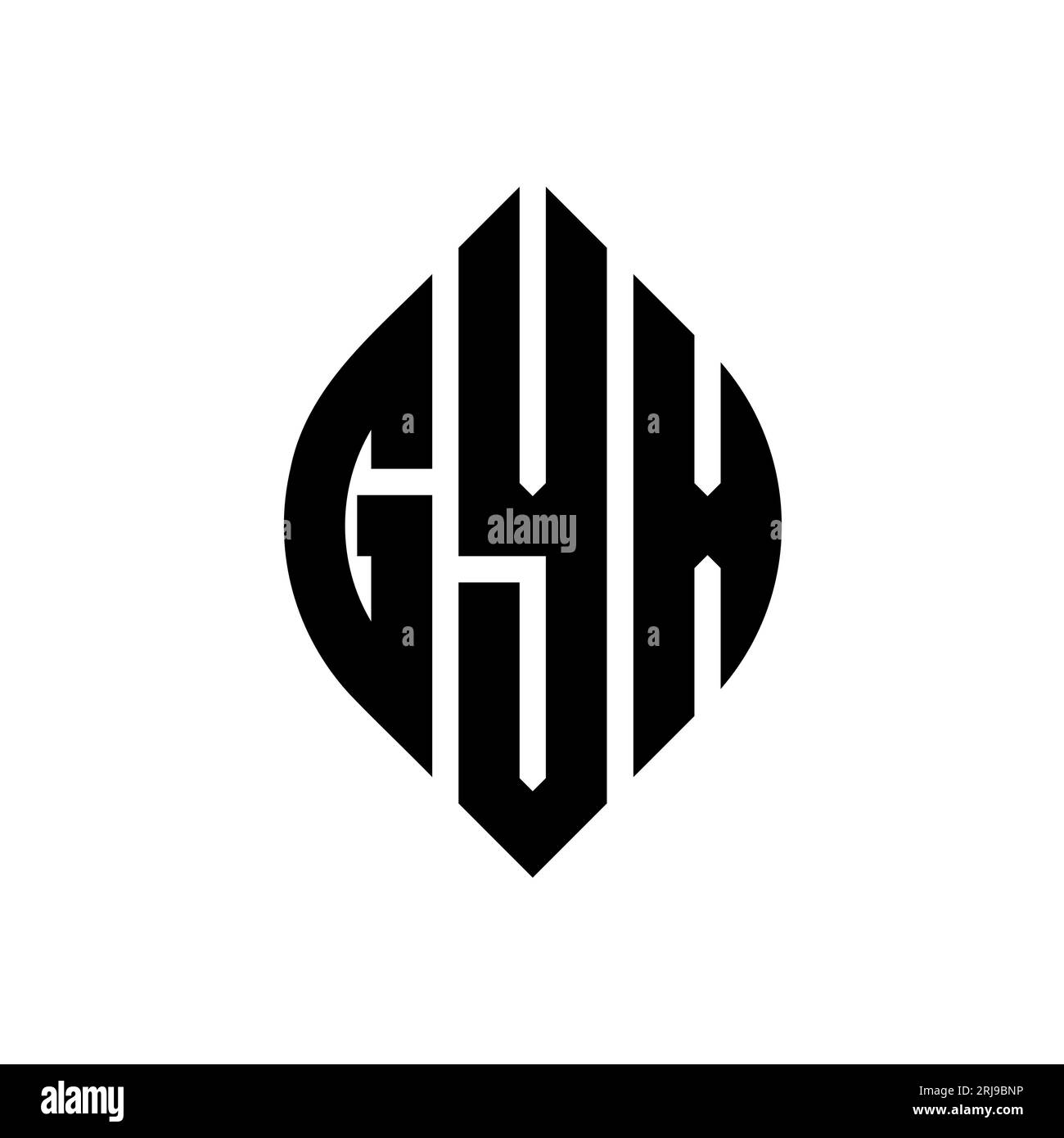 GYX circle letter logo design with circle and ellipse shape. GYX ...