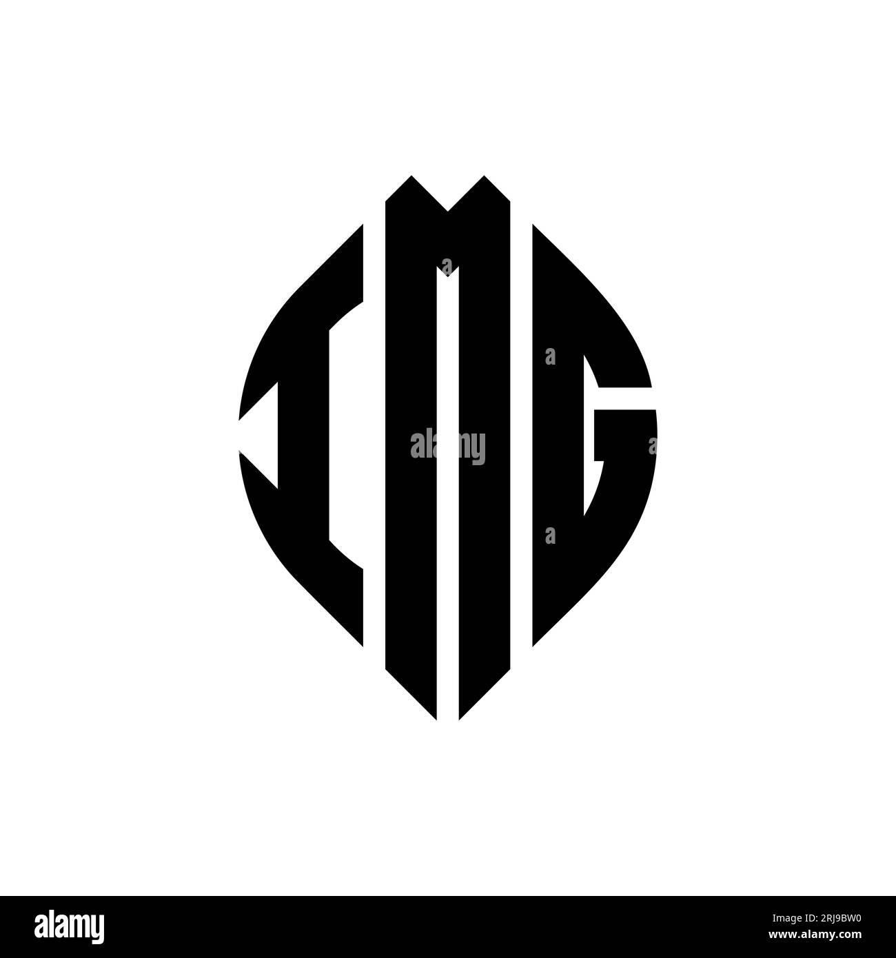 IMG circle letter logo design with circle and ellipse shape. IMG ...