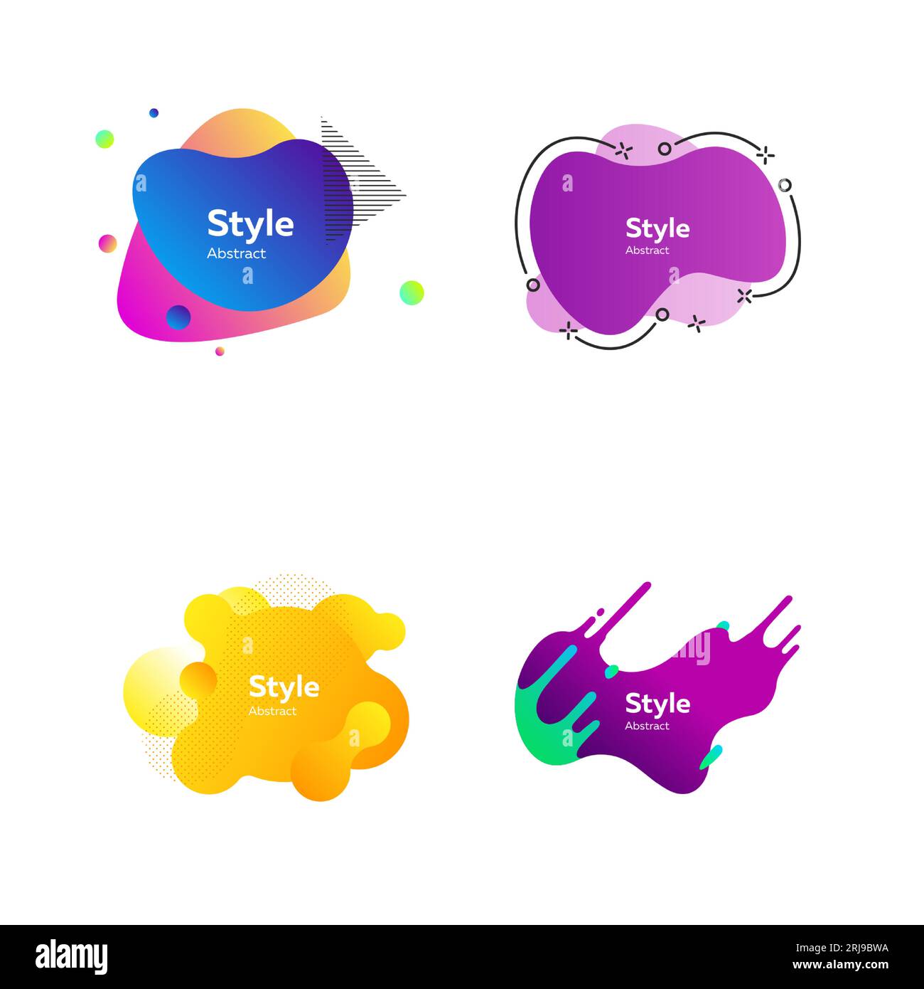 Colorful geometric forms with text sample Stock Vector Image & Art - Alamy