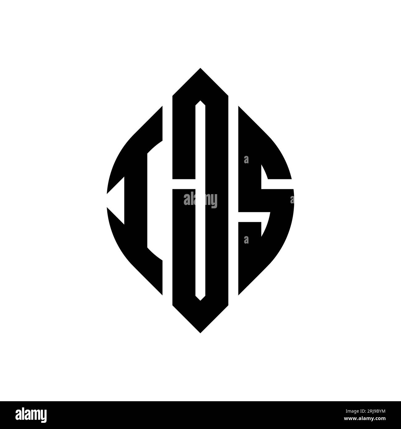 IJS circle letter logo design with circle and ellipse shape. IJS ...