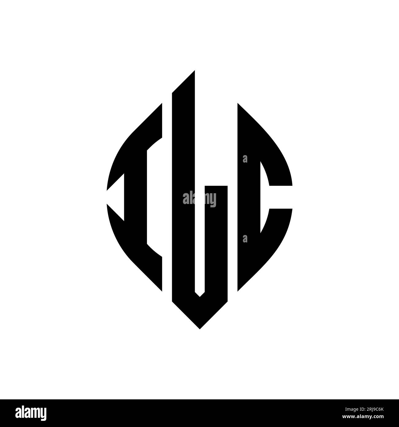 ILC circle letter logo design with circle and ellipse shape. ILC ...