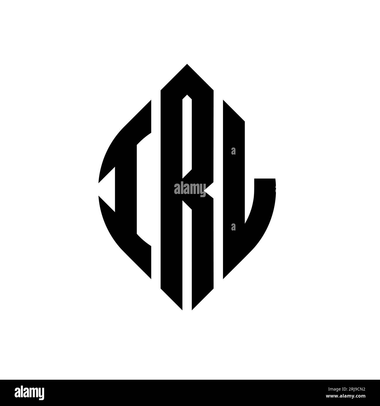 IRL circle letter logo design with circle and ellipse shape. IRL ...