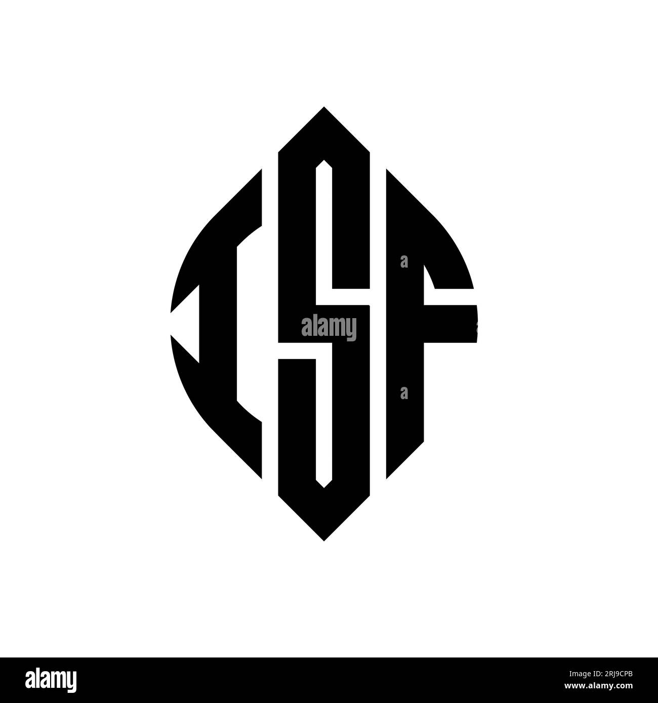 ISF circle letter logo design with circle and ellipse shape. ISF ...