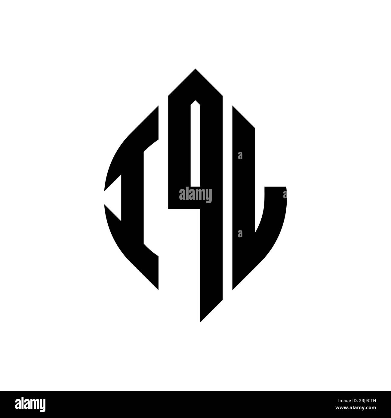 IQL circle letter logo design with circle and ellipse shape. IQL ...