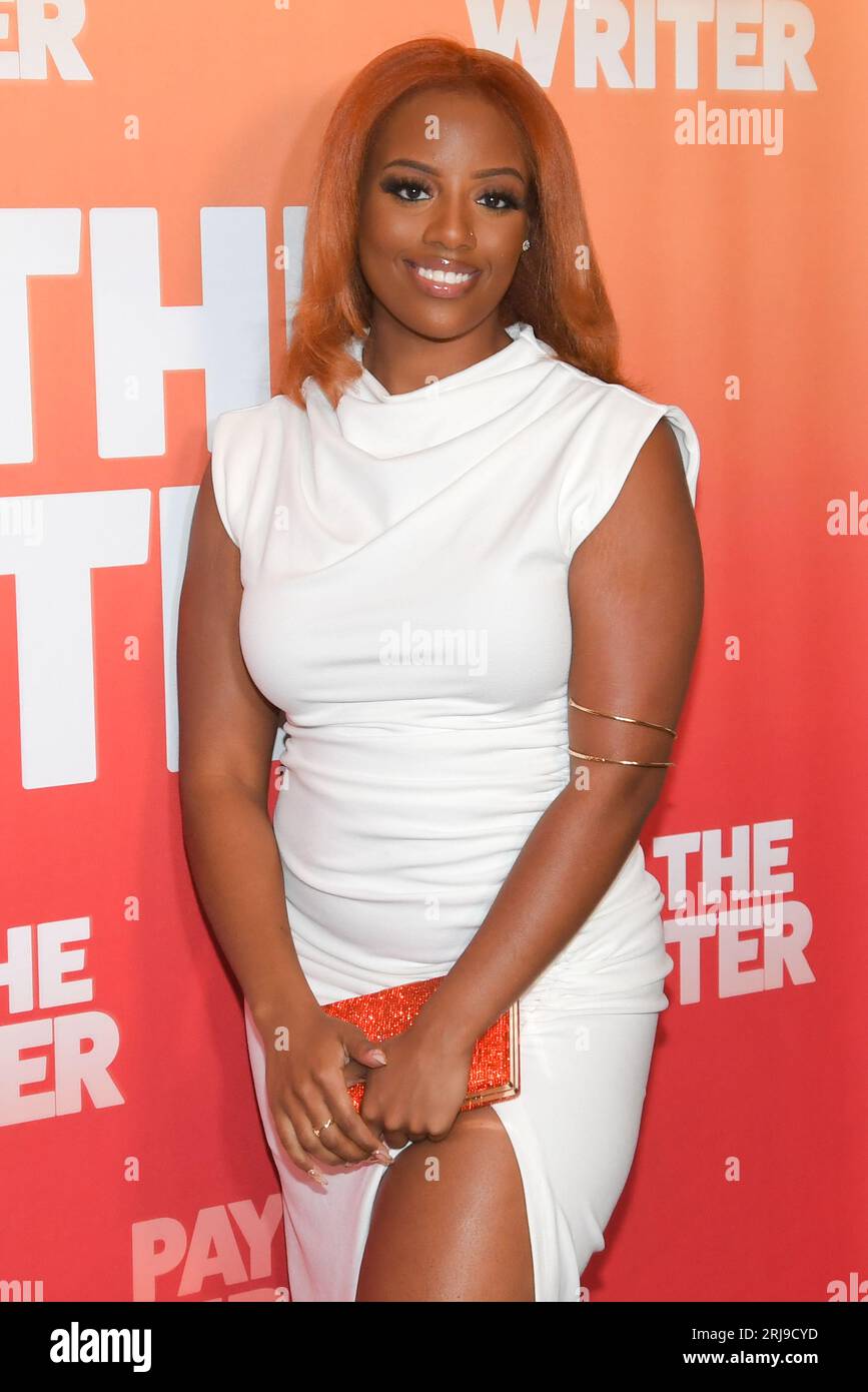 New York, USA. 21st Aug, 2023. Harmony Harris attending opening night of "Pay the Writer" on ...