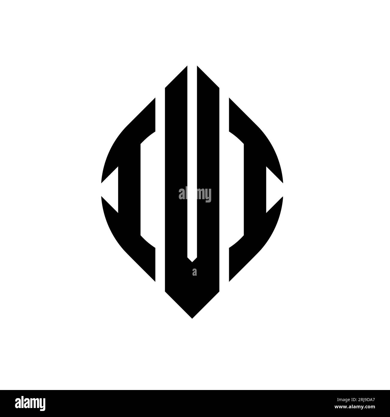 IVI circle letter logo design with circle and ellipse shape. IVI ...