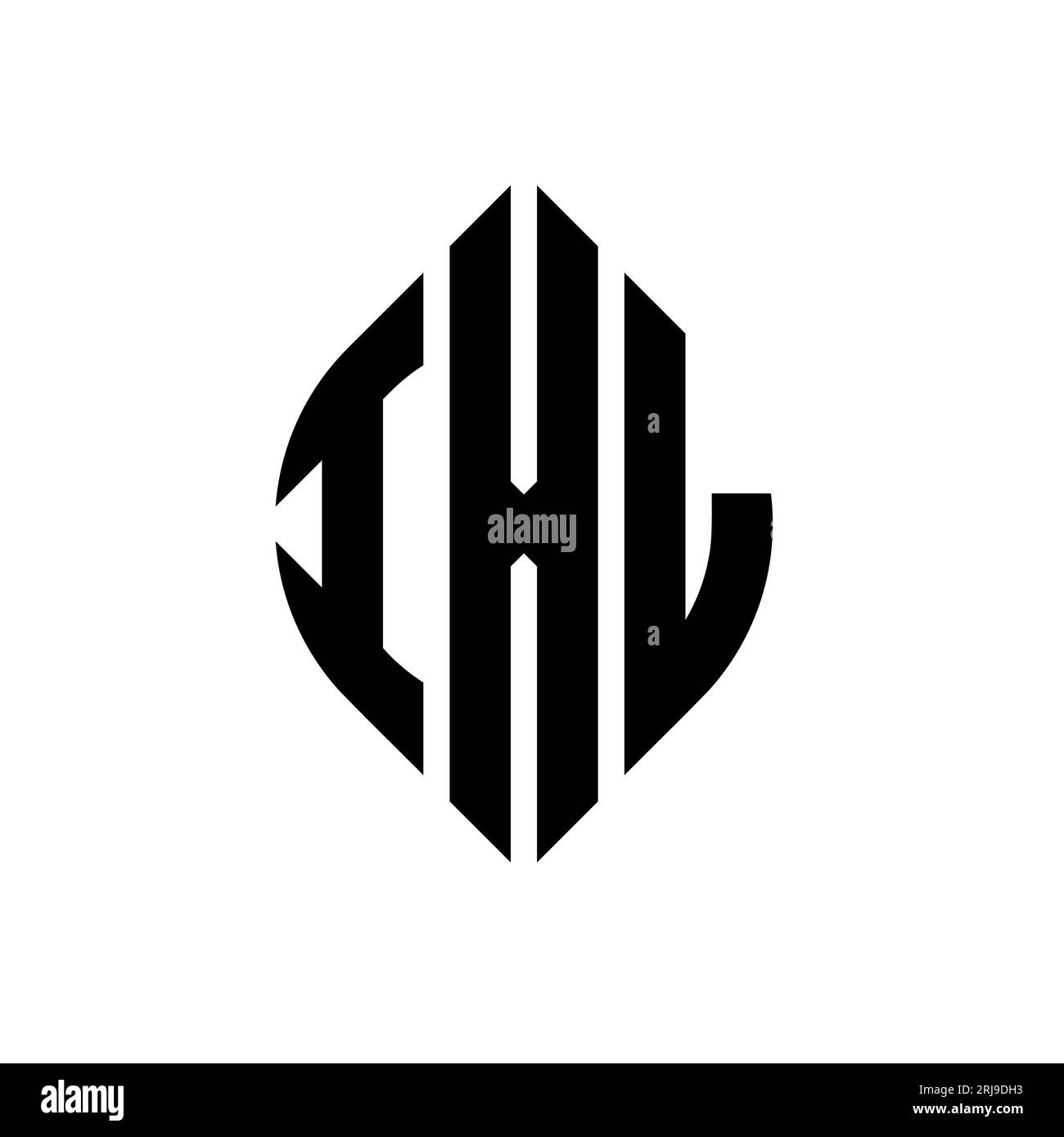 IXL circle letter logo design with circle and ellipse shape. IXL ...