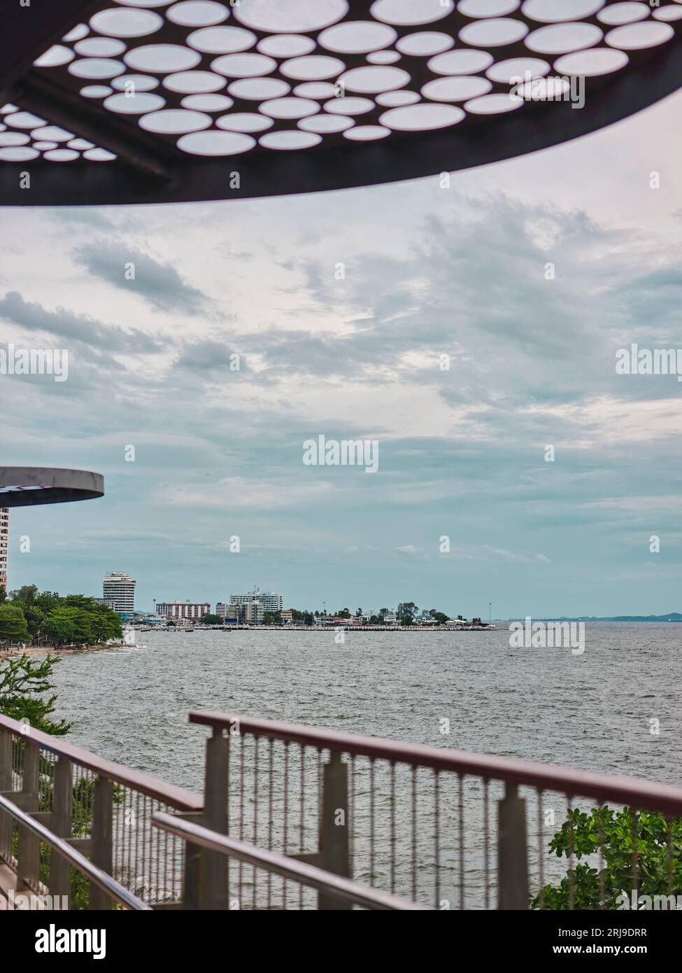 Khao Sam Muk Bangsaen Chon Buri Thailand .Viewpoint landscape Blue sea ...