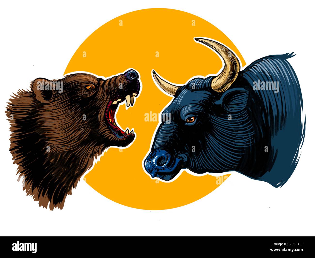 Bull bear fight hi-res stock photography and images - Alamy