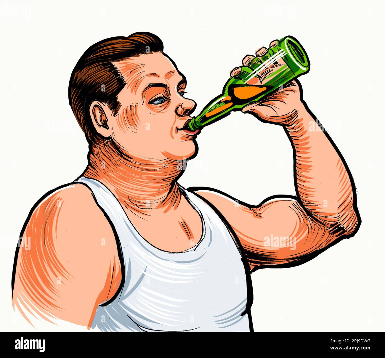 Hand drawn beer bottle hi-res stock photography and images - Alamy