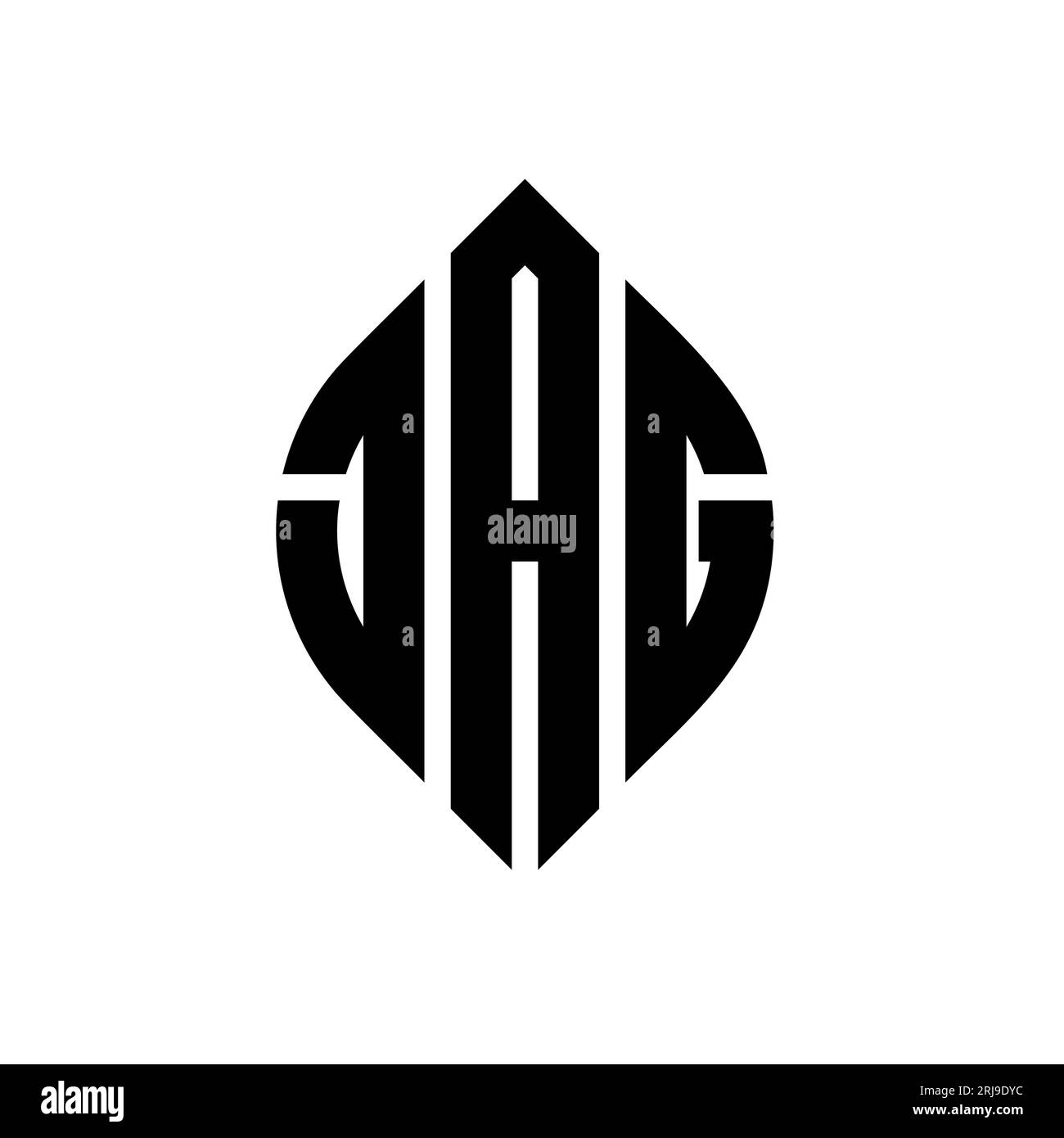 JAG circle letter logo design with circle and ellipse shape. JAG ...