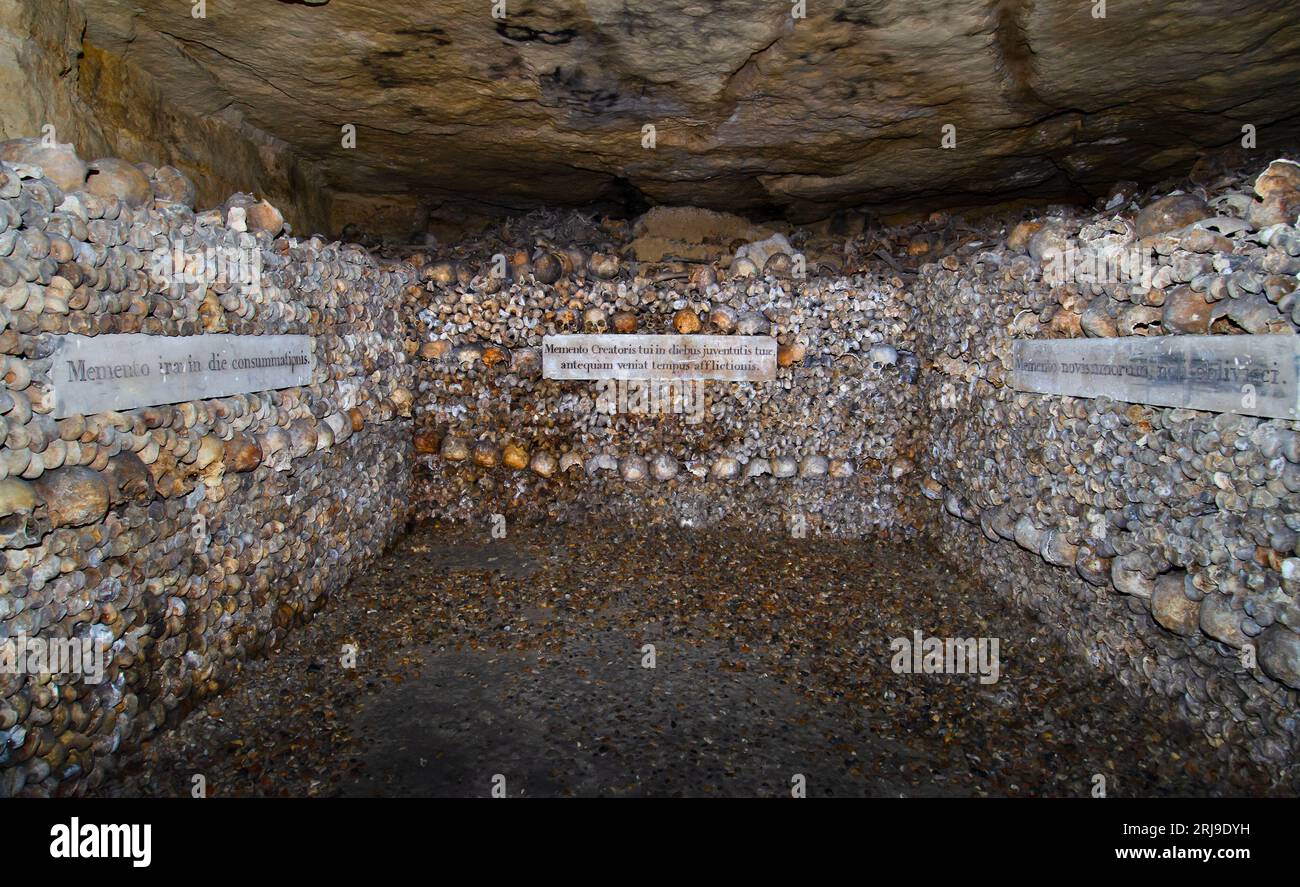 Catacombs of Paris are underground ossuaries in Paris, France, which ...
