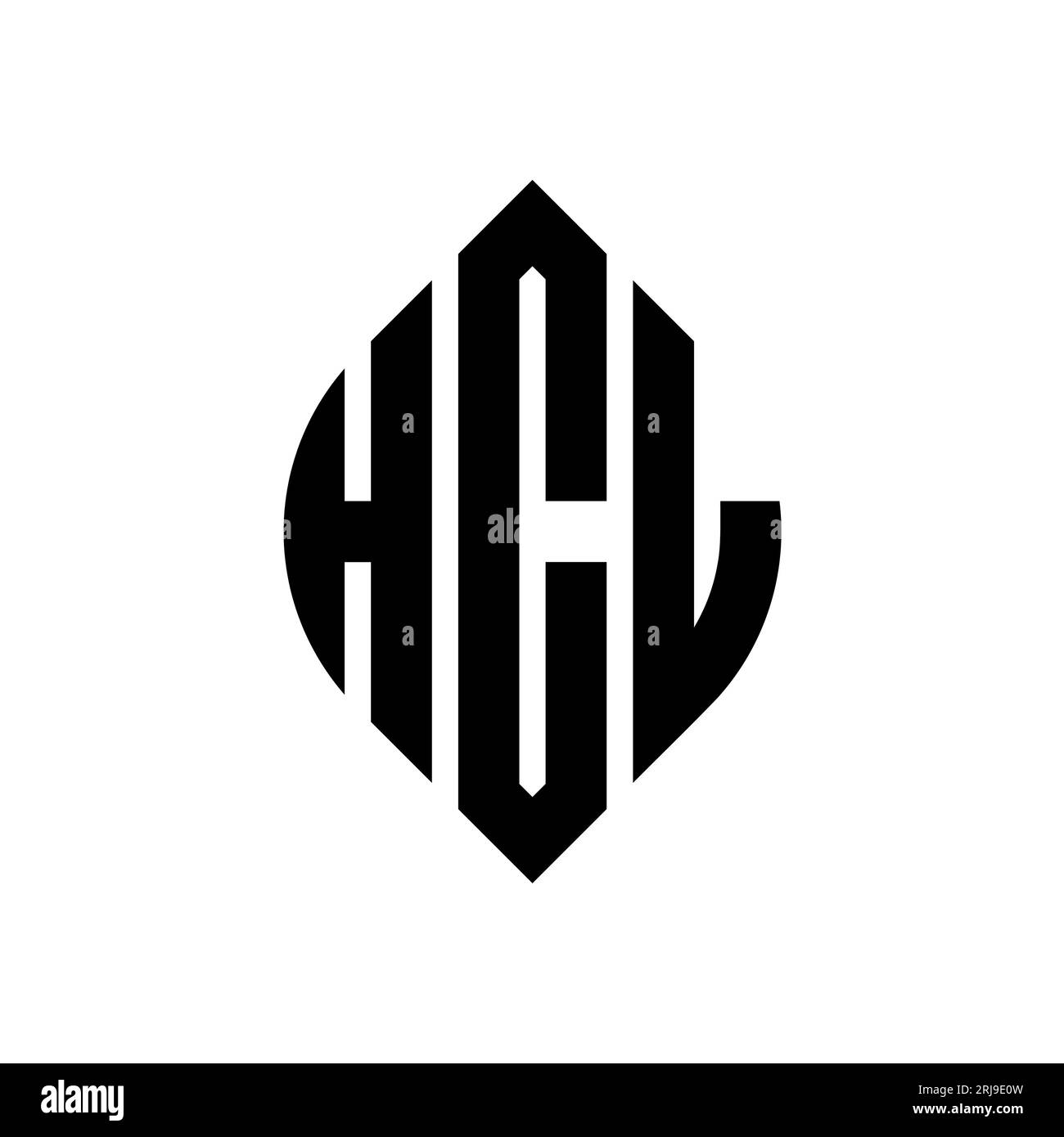 HCL circle letter logo design with circle and ellipse shape. HCL ...