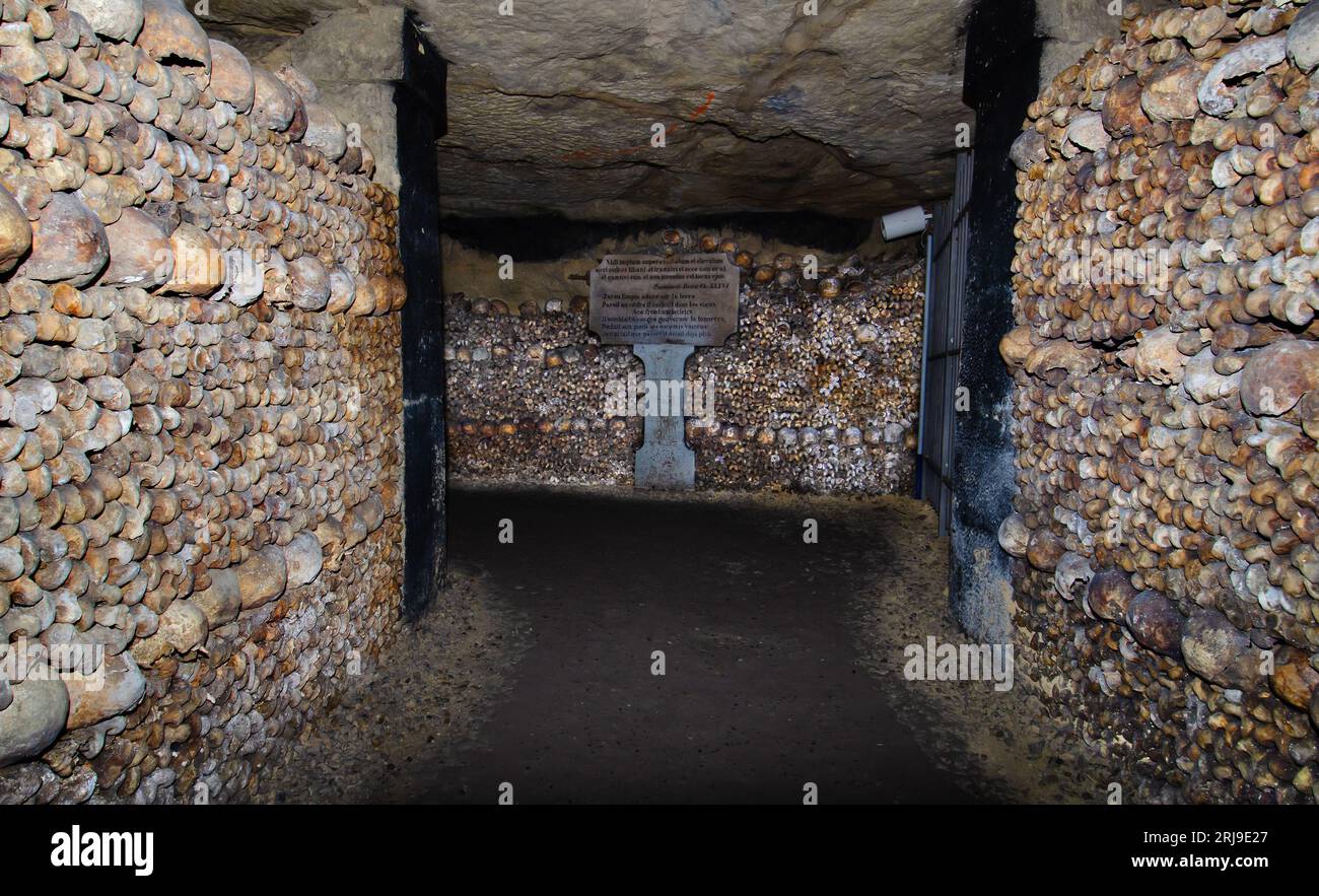 Catacombs of Paris are underground ossuaries in Paris, France, which ...