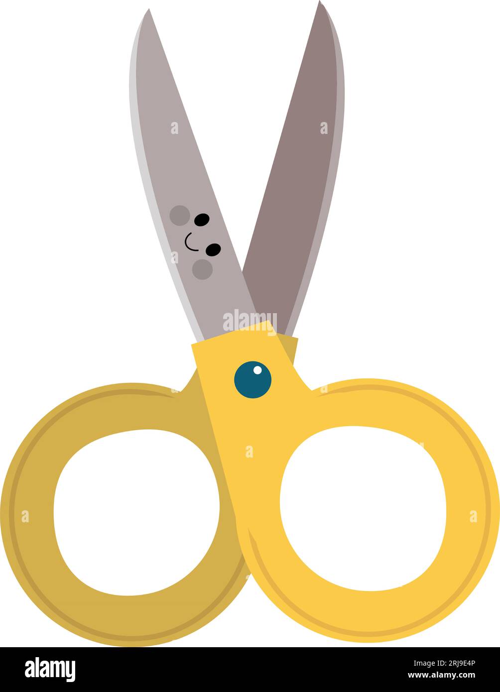 A colored scissor for kids illustrator drawing Stock Photo - Alamy