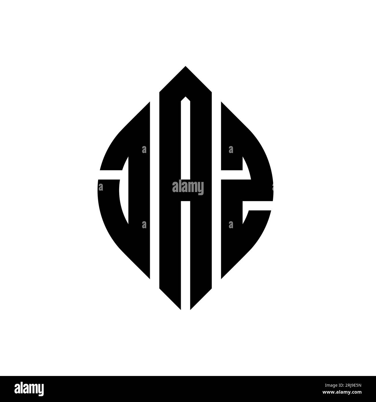 JAZ circle letter logo design with circle and ellipse shape. JAZ ...