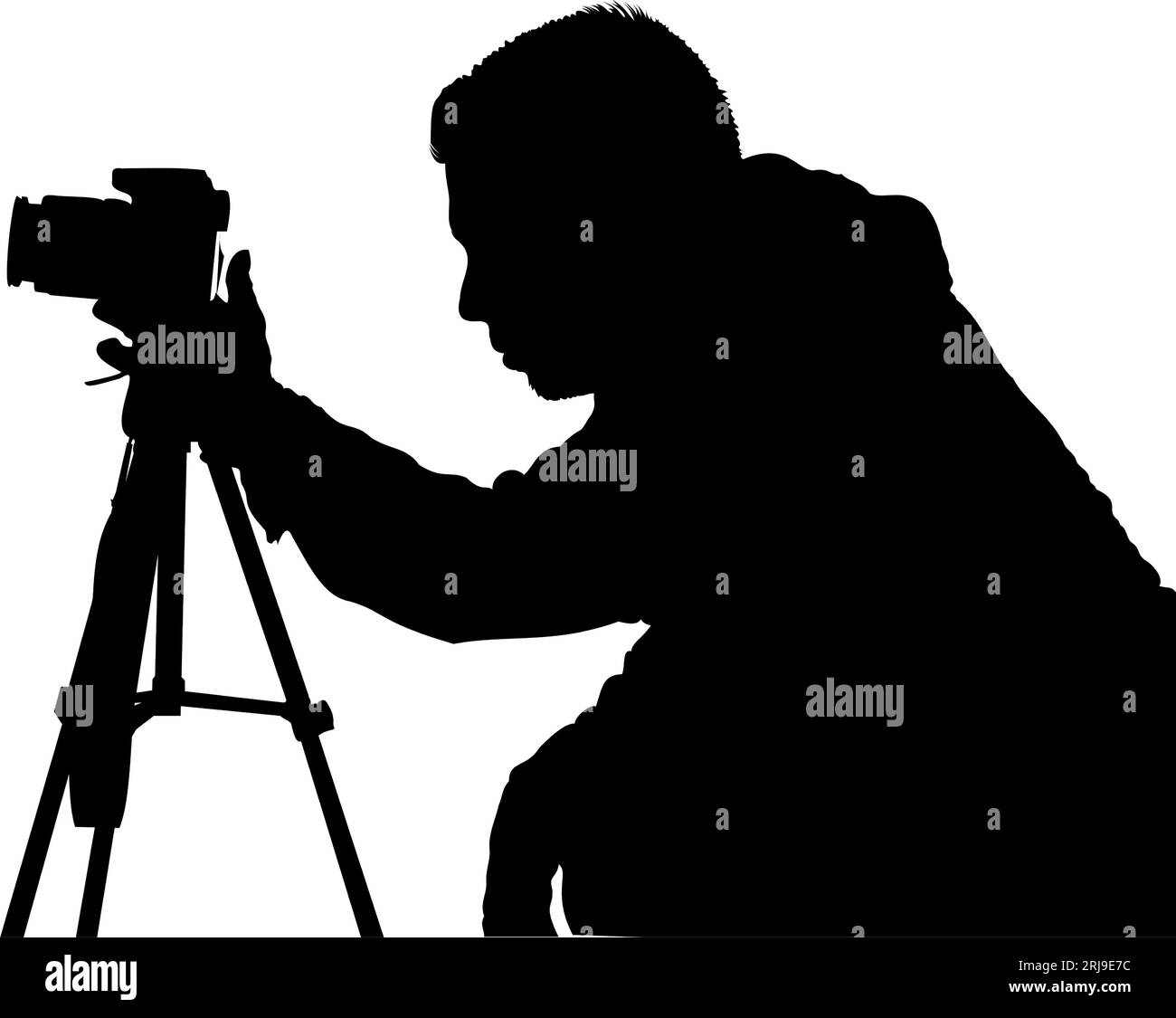 Man taking picture professional Black and White Stock Photos & Images ...