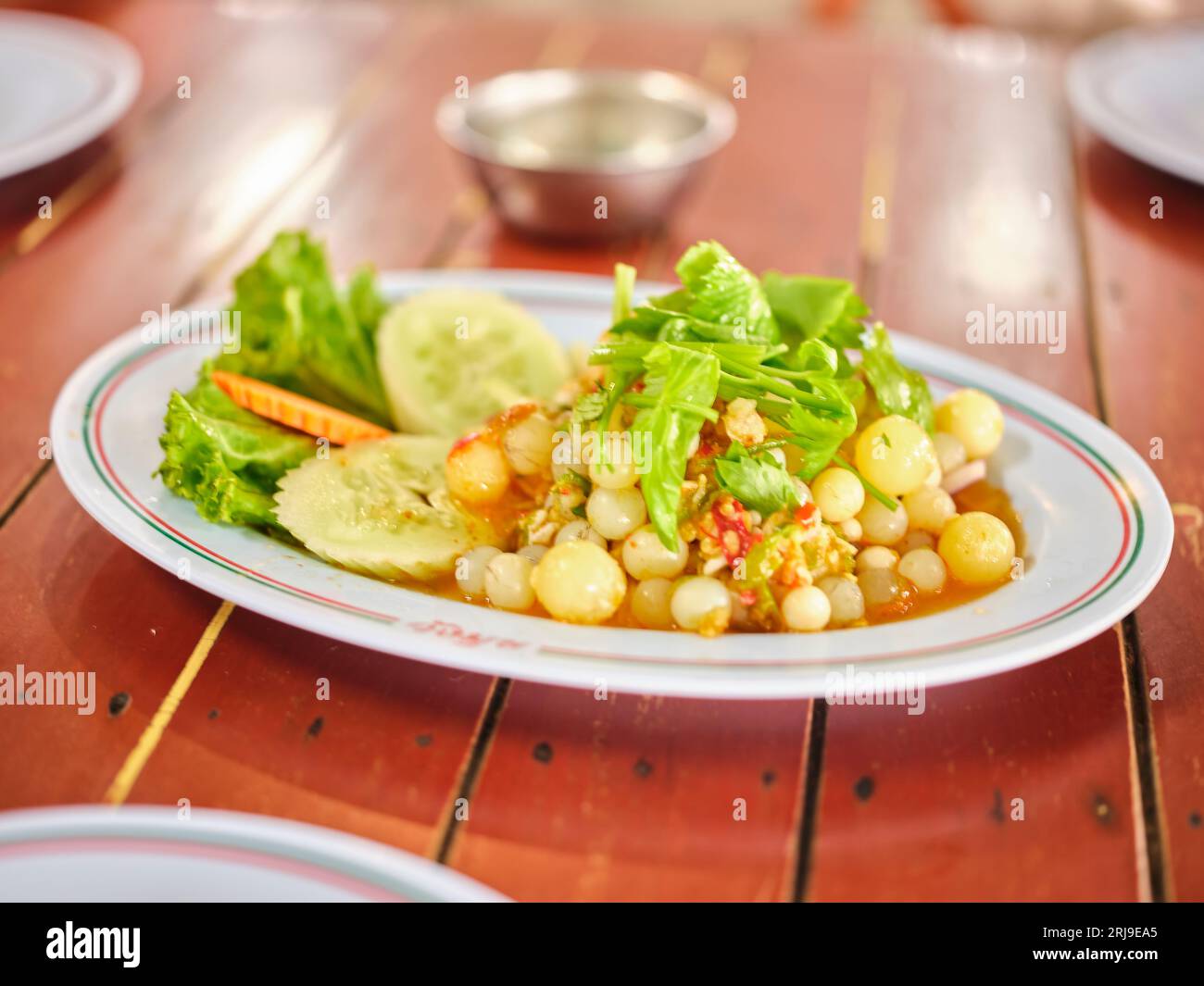 Giant catfish roe salad or Spicy Ryukyu fish roe salad Stock Photo - Alamy
