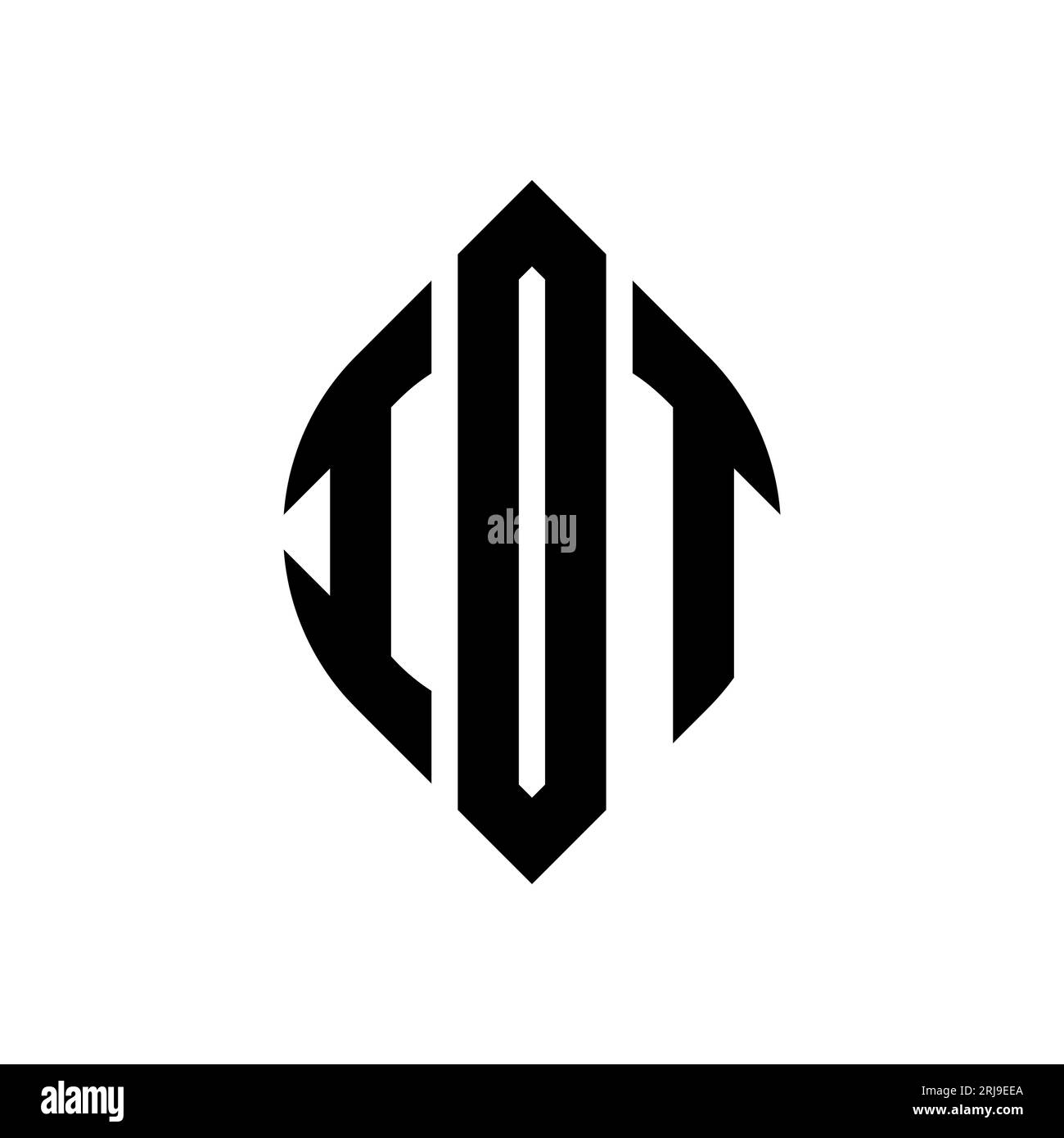 IDT circle letter logo design with circle and ellipse shape. IDT ...