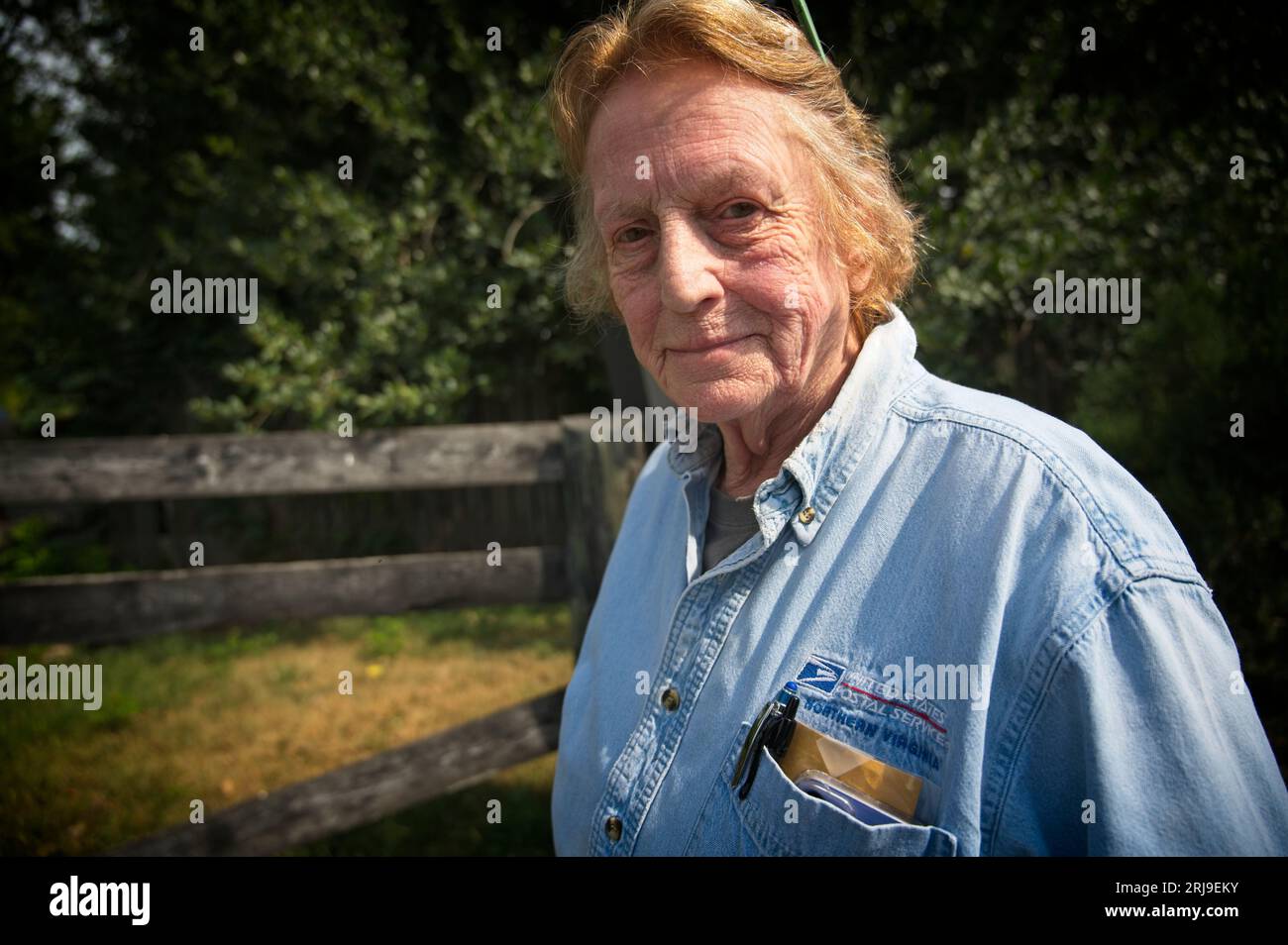 UNITED STATES - 08-21-2023: Postal carrier Rachel Wetherill talks about ...