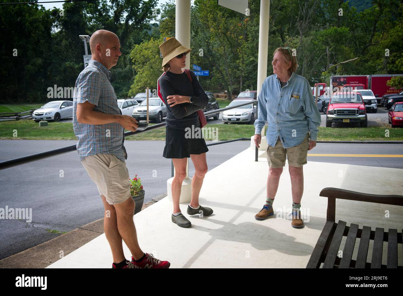 UNITED STATES - 08-21-2023: Postal carrier Rachel Wetherill talks about ...