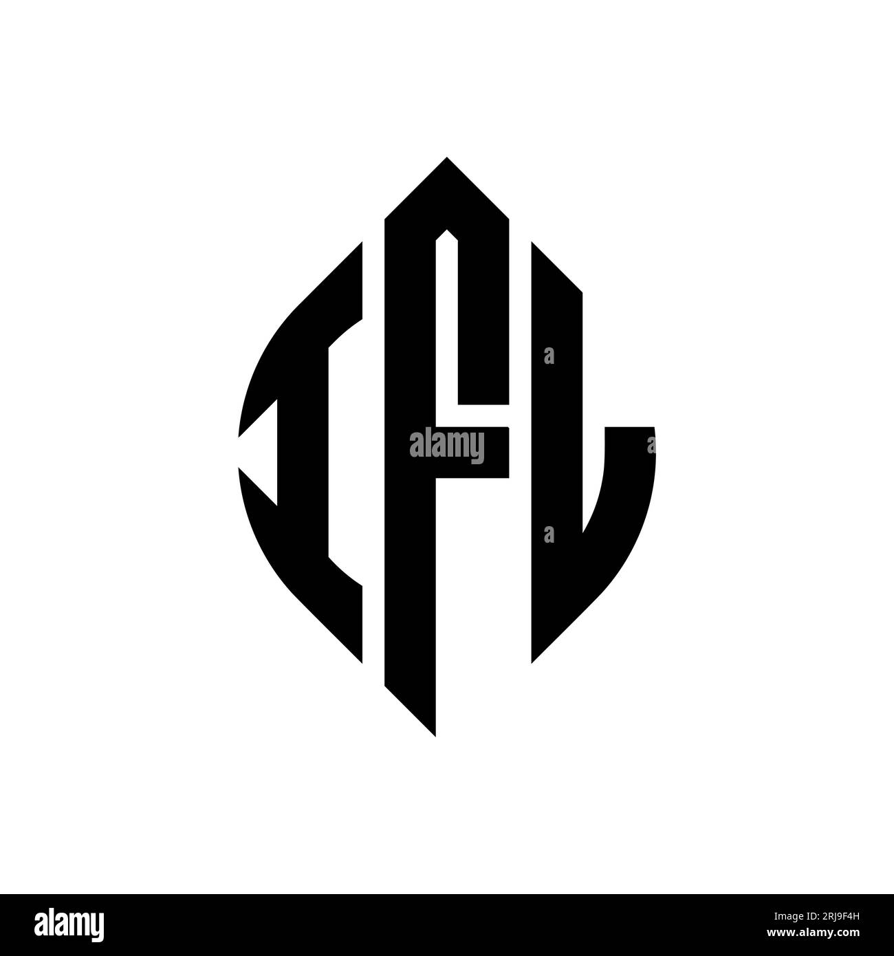 IFL circle letter logo design with circle and ellipse shape. IFL ...